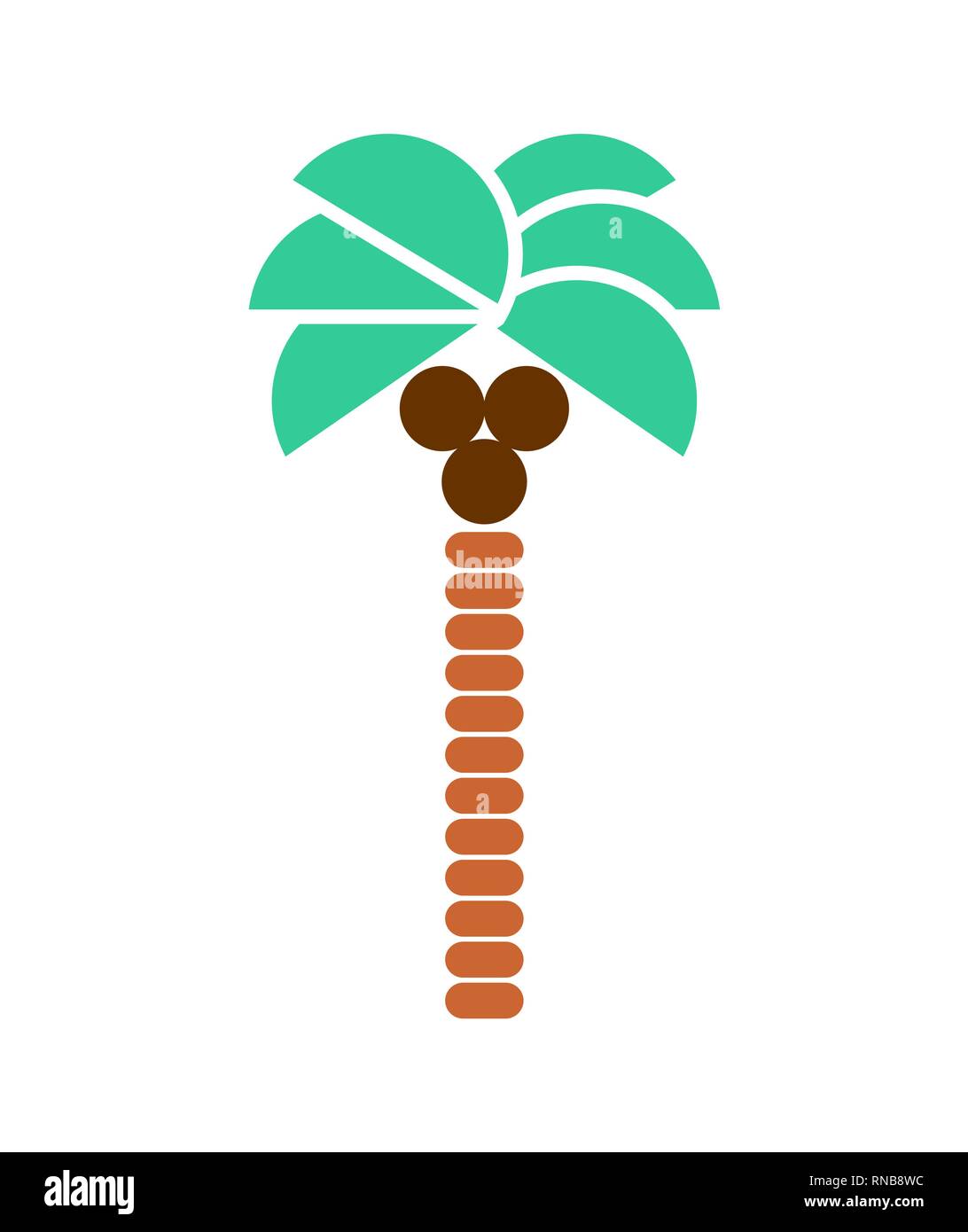 Single palm tree ocean Stock Vector Images - Alamy