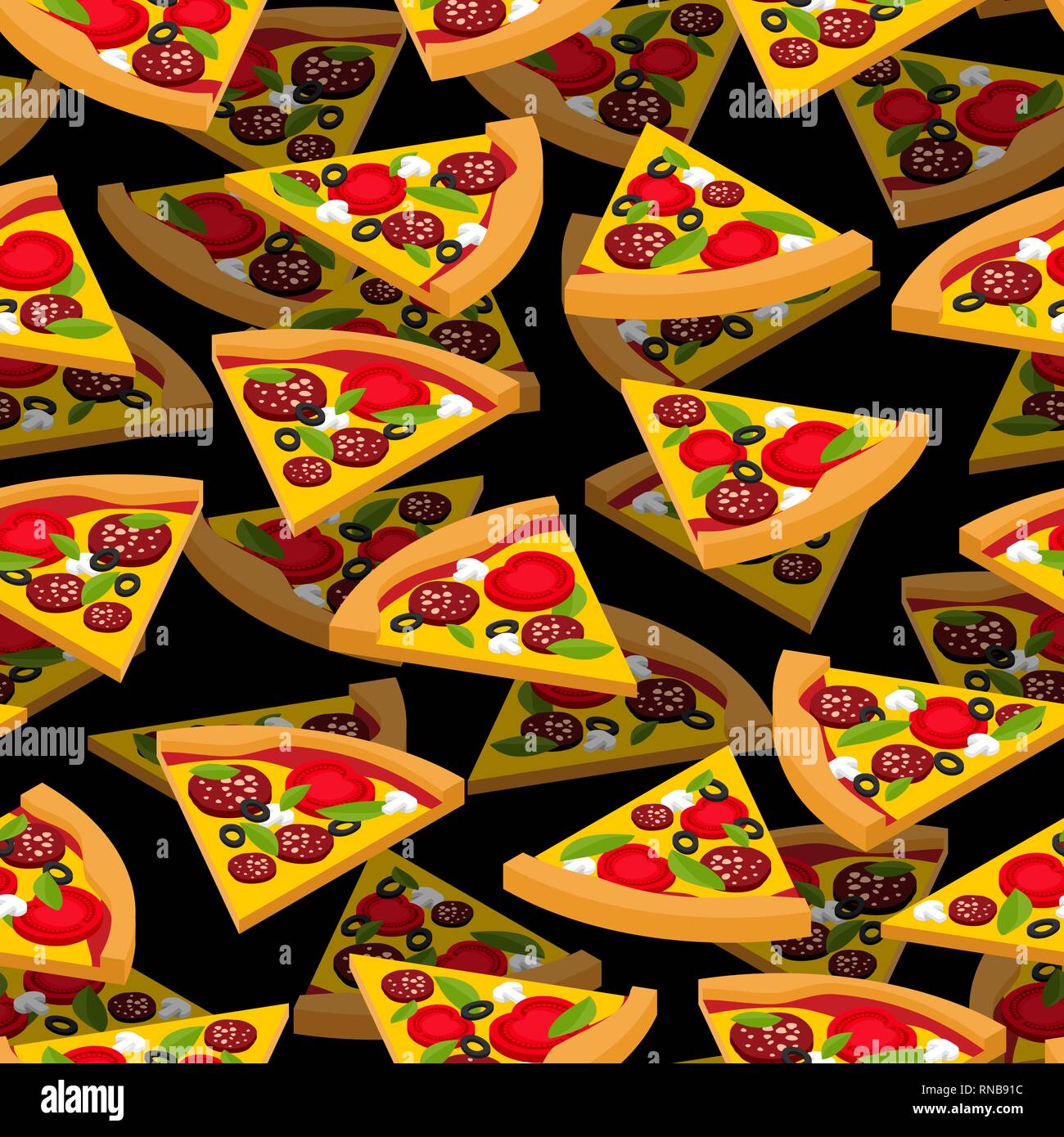 Pizza pattern seamless. Fast food background vector Stock Vector Image ...