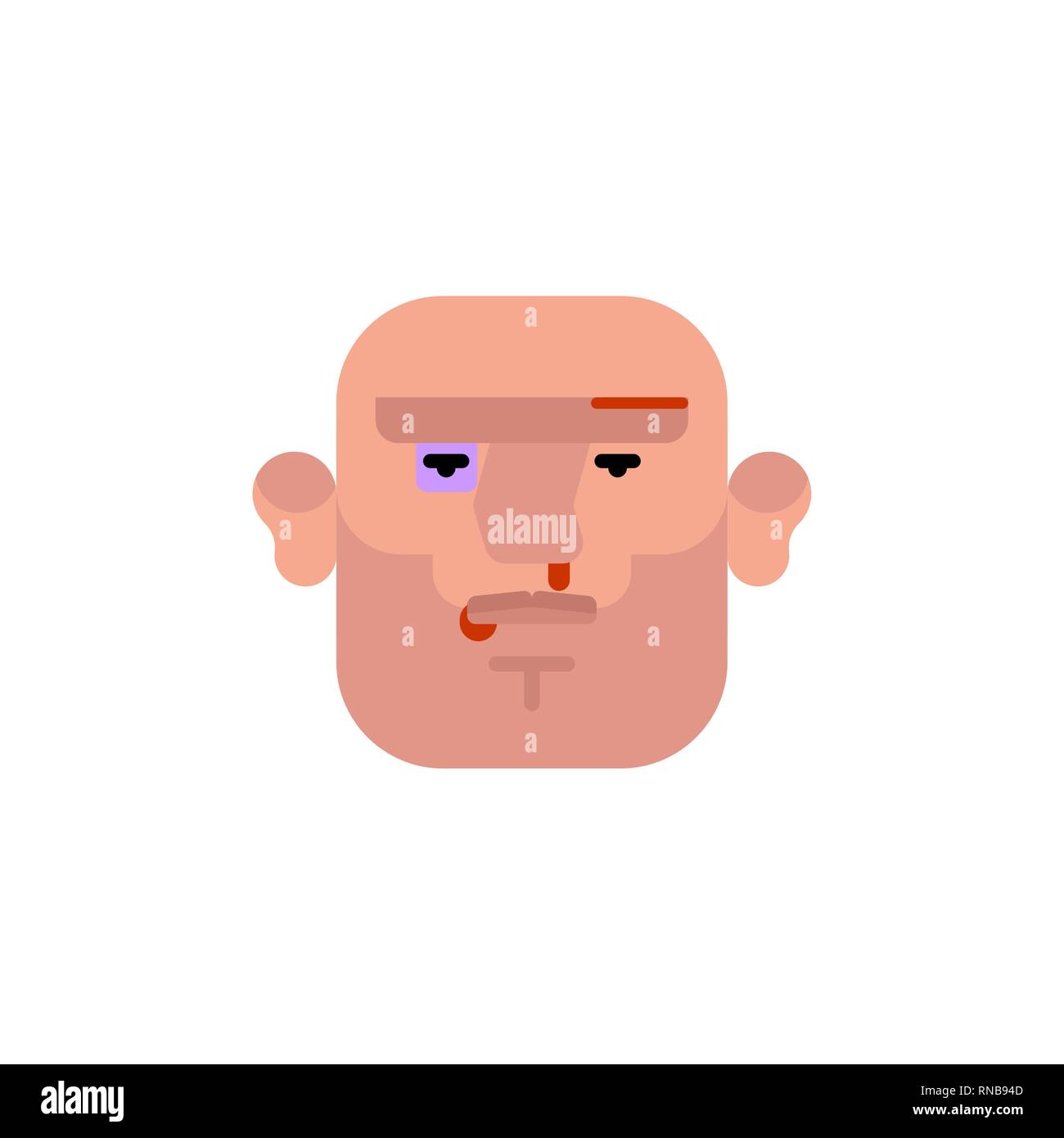 Boxer face after fight. Broken nose and bruise Stock Vector Image & Art ...