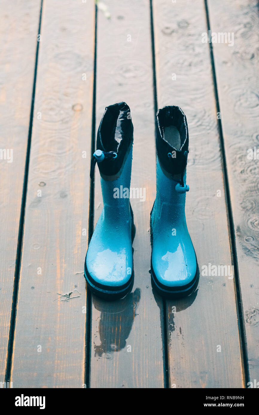 Blue wellies hi-res stock photography and images - Alamy