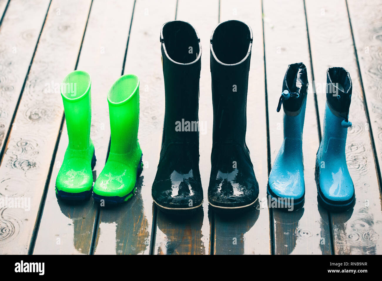 Wet wellies hi-res stock photography and images - Alamy