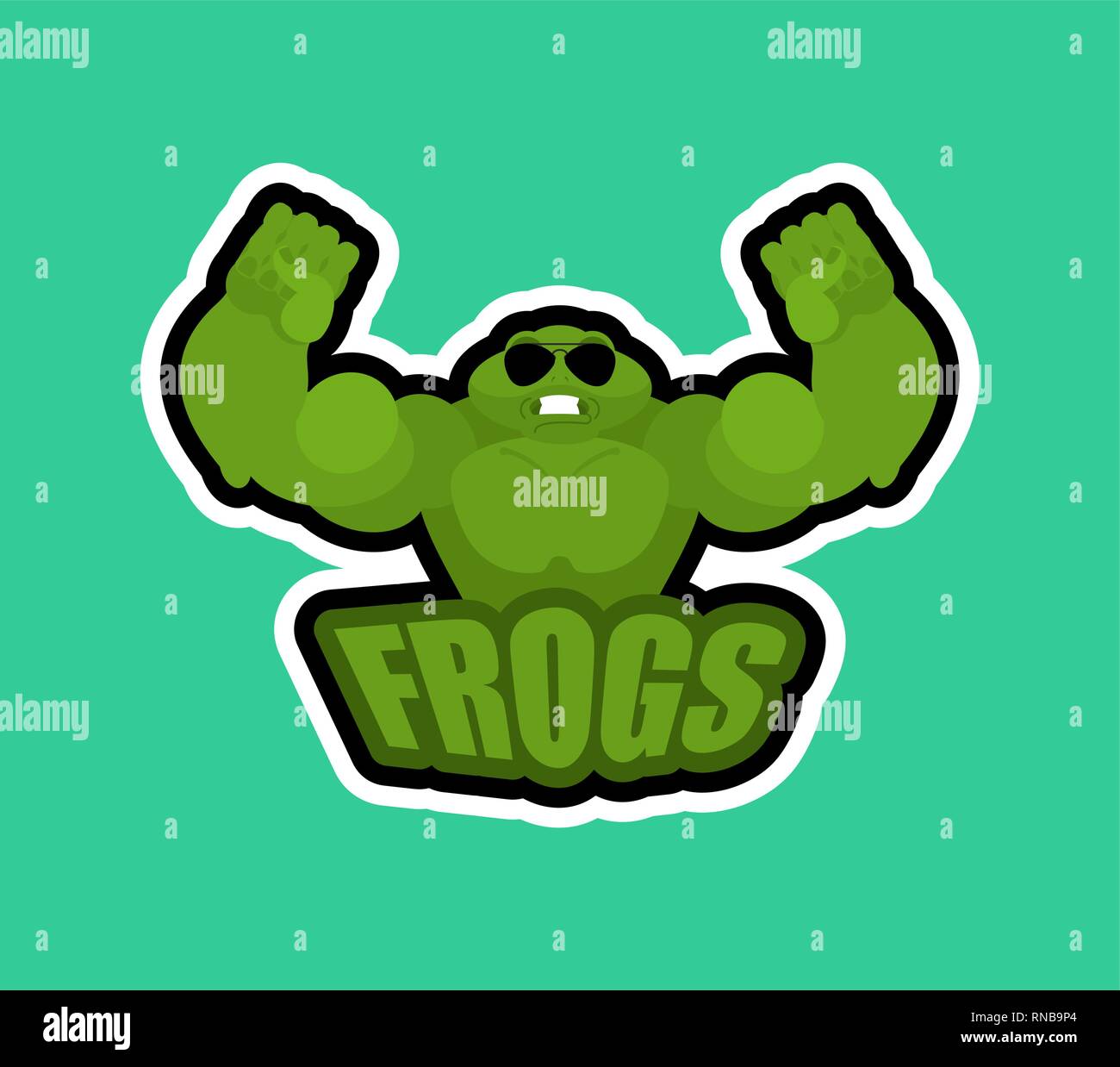 Frogs sport logo. Toad Sports team club emblem. Toads Animal mascot ...