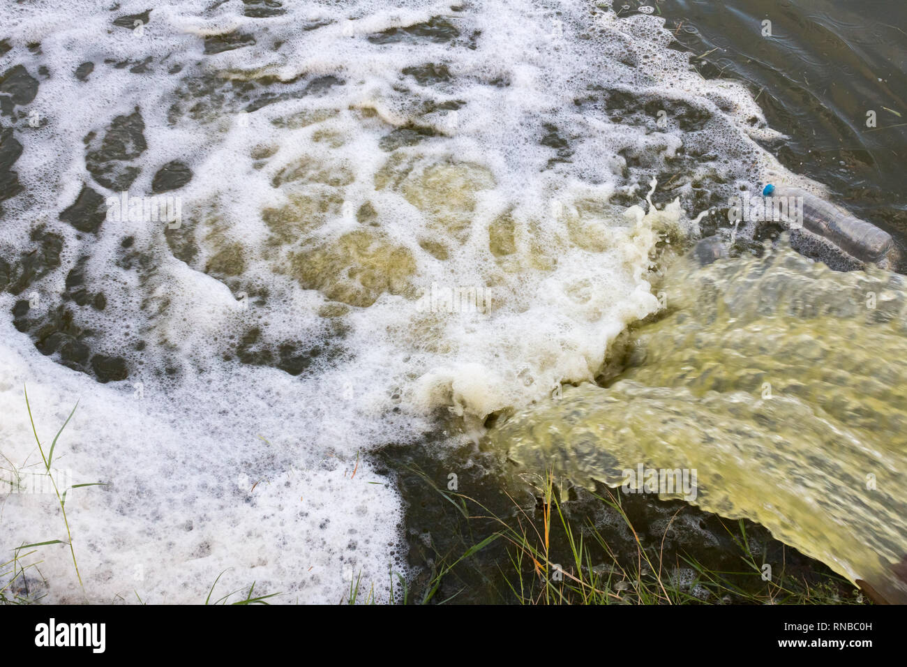 Dirty waste water pipe Stock Photo - Alamy