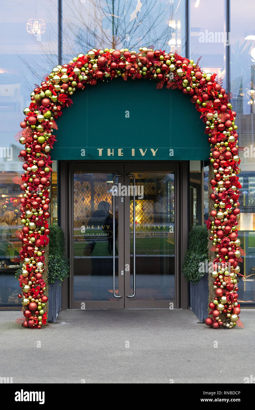 The Ivy at Christmas Stock Photo - Alamy