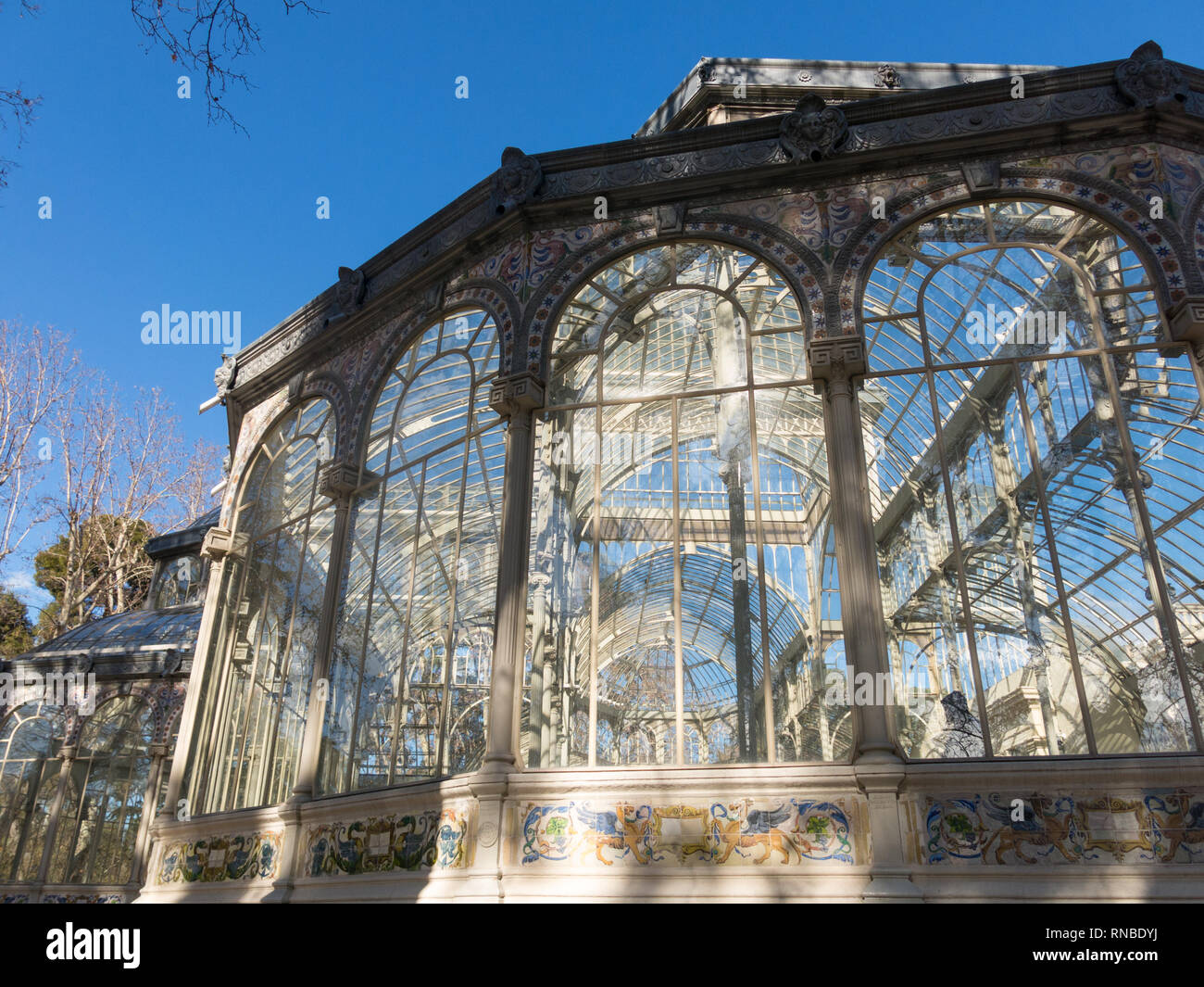 Crystal Palace (Palacio de cristal) in Retiro Park in Madrid, Spain ...