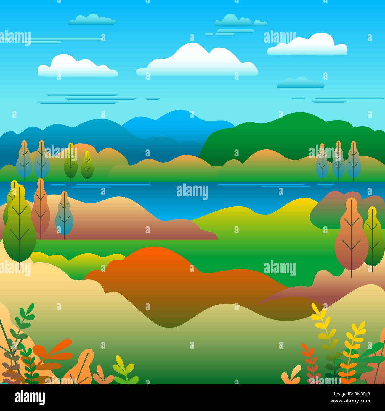 Blue plateau Stock Vector Images - Alamy