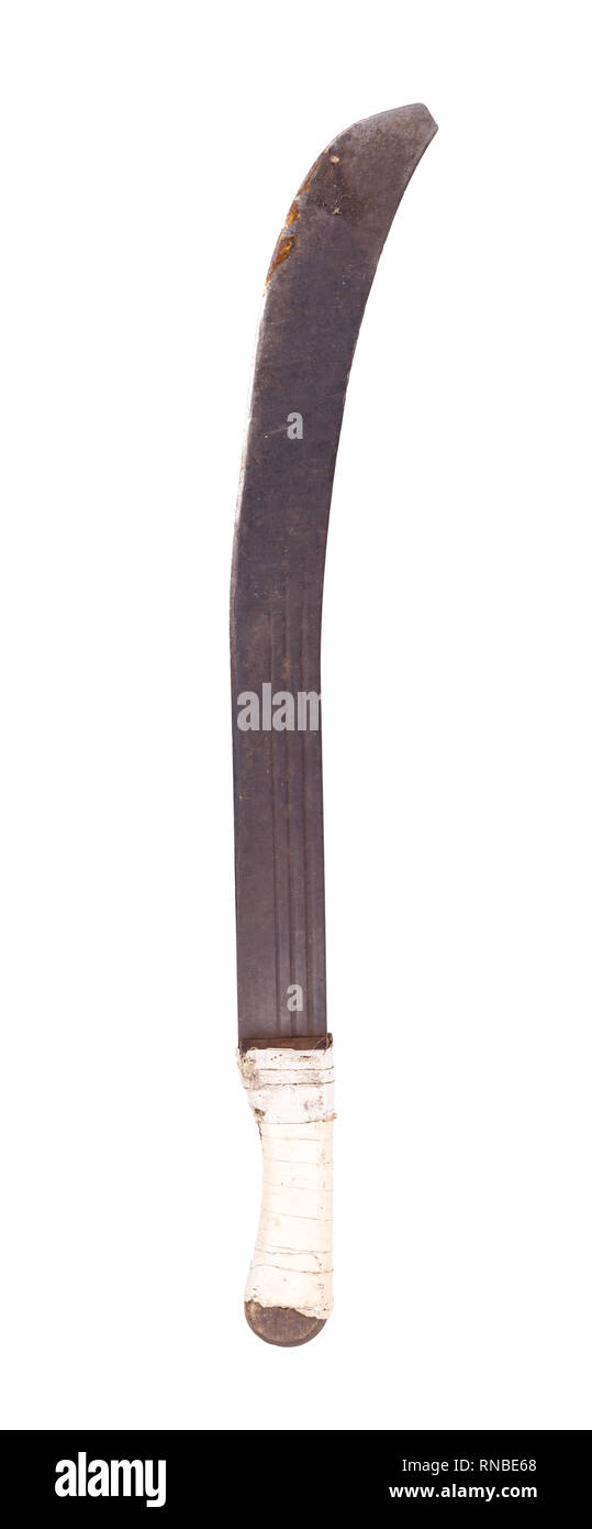 Big machete isolated on a white background Stock Photo - Alamy