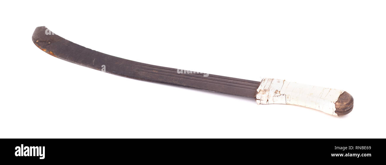 Big machete isolated on a white background Stock Photo - Alamy