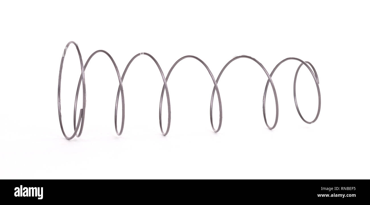 Coil spring, isolated on a white background Stock Photo - Alamy