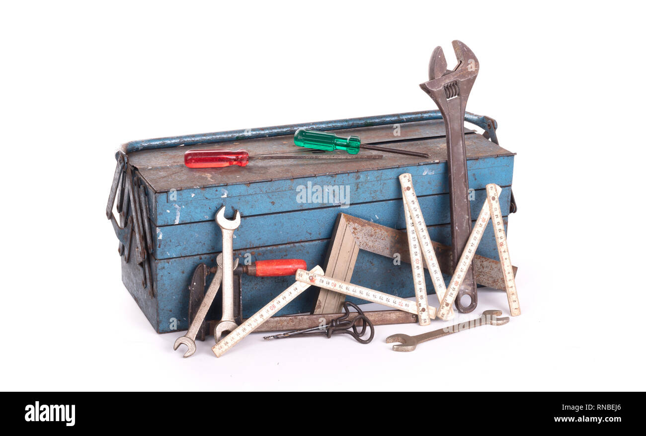 Construction worker toolbox site repair hi-res stock photography and ...