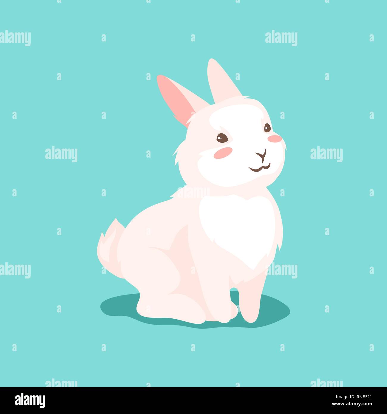 Cute Easter Bunny illustration Stock Vector Image & Art - Alamy