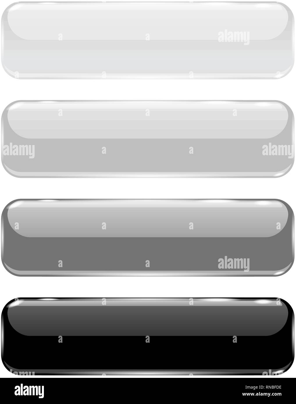 Gray and black 3d glass buttons Stock Vector Image & Art - Alamy
