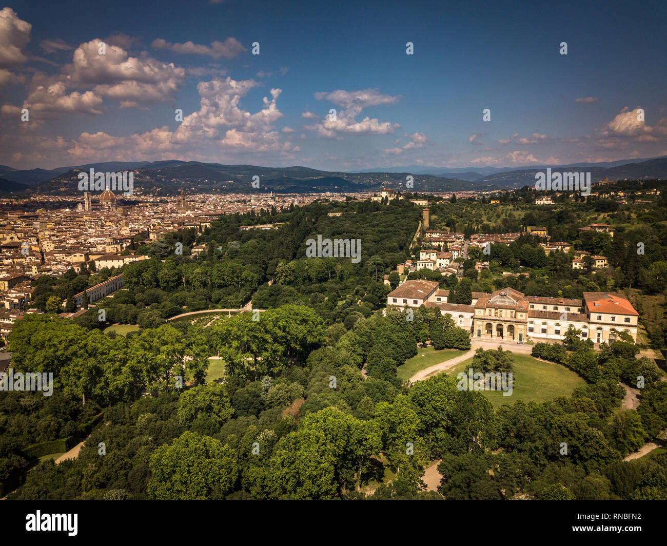 Beautiful Florence sunset city skyline with Florence Duomo Panorama of ...