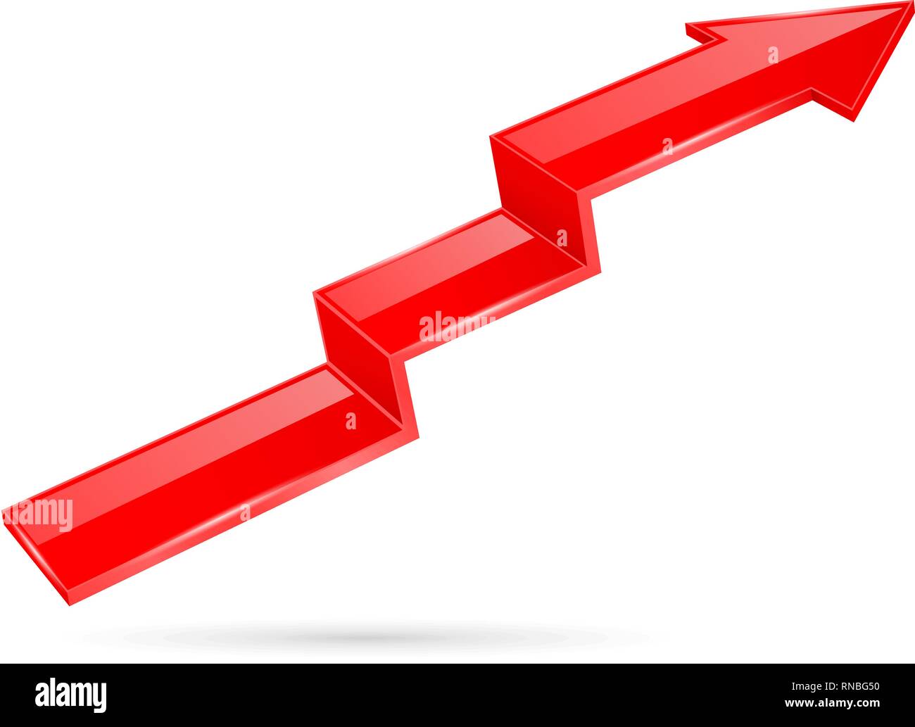 3d arrow red up growth success business hi-res stock photography and ...
