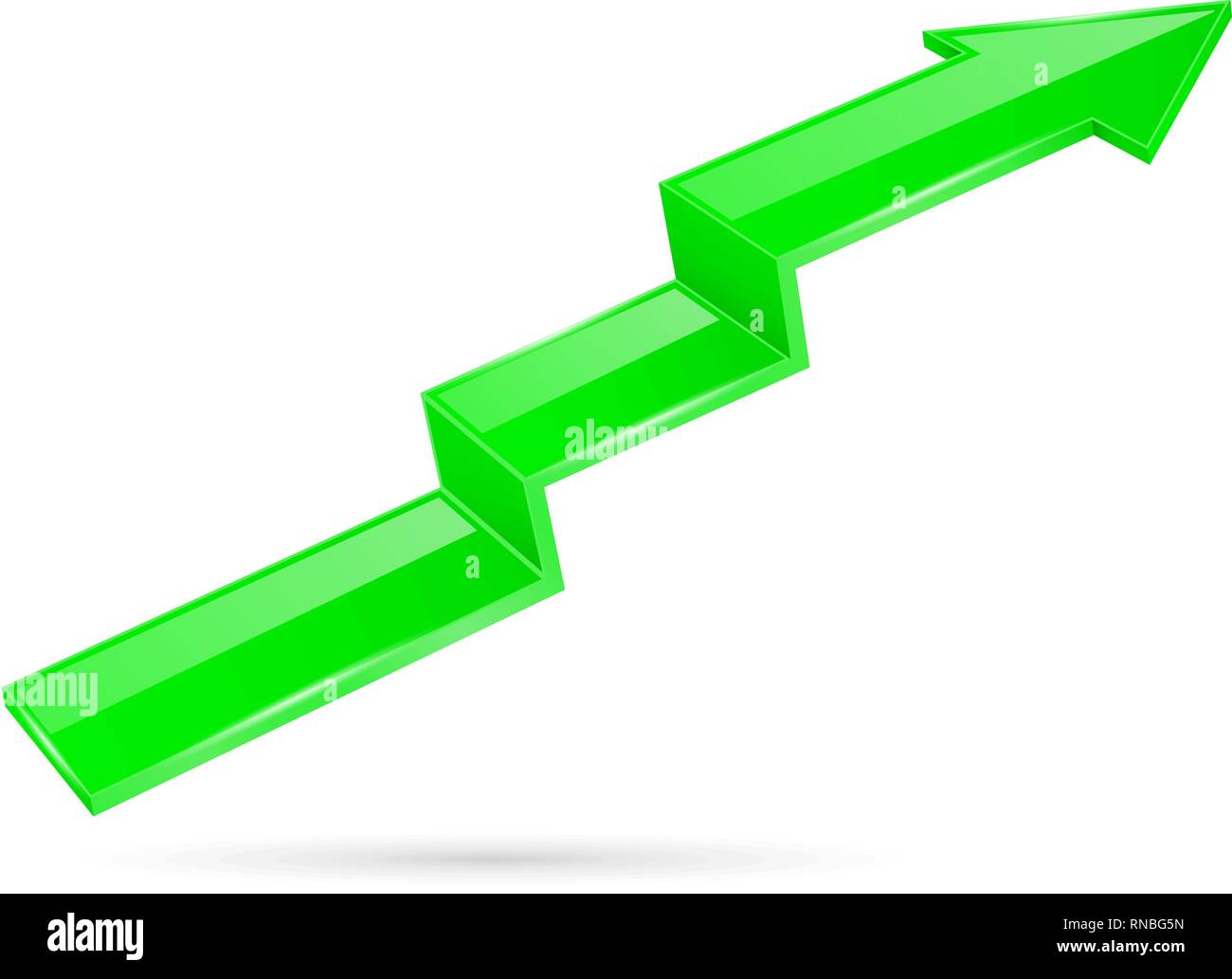 Green graph moving up chart hi-res stock photography and images - Alamy