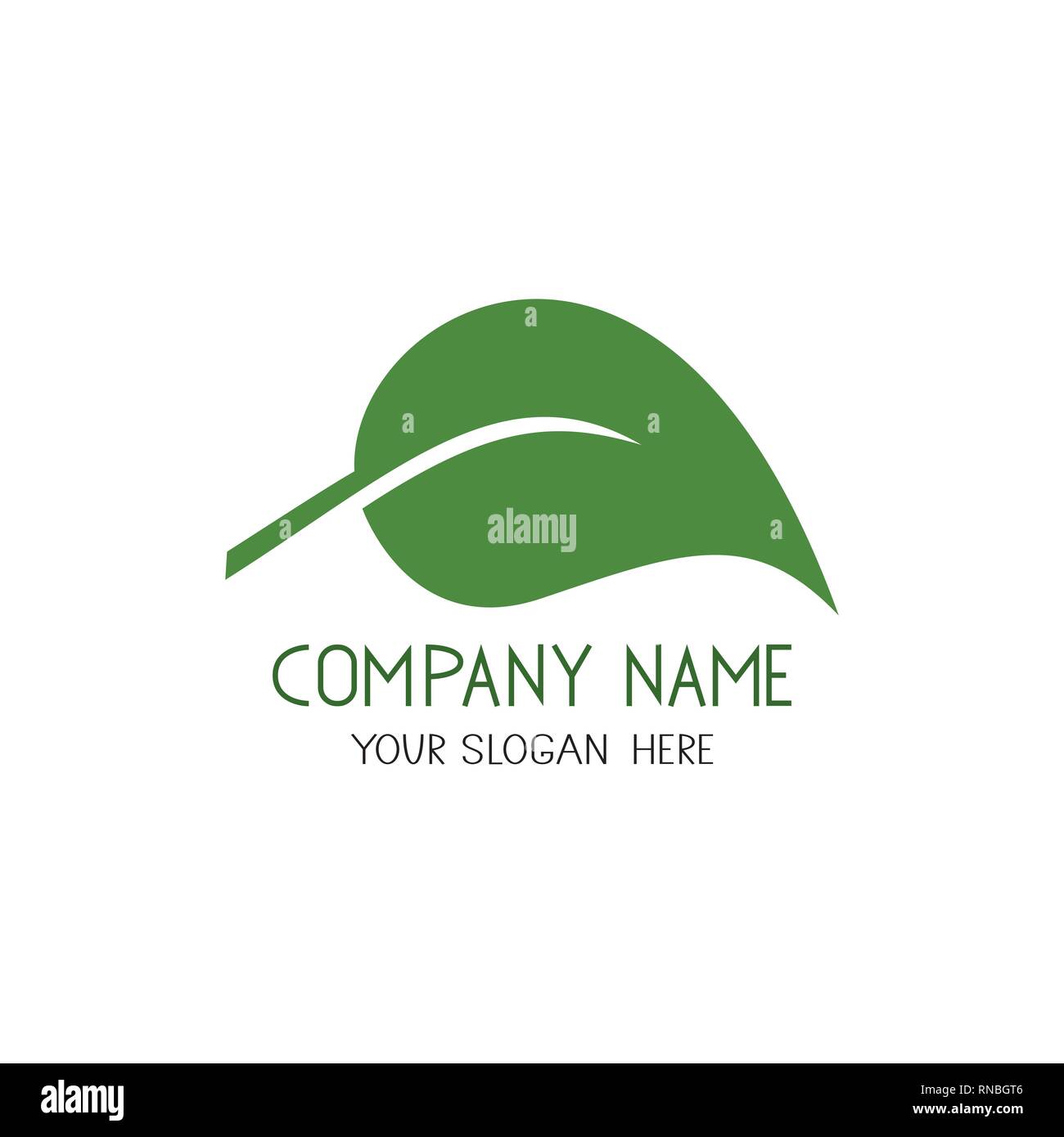 Leaf icon. Vector eco and bio logo Stock Vector Image & Art - Alamy
