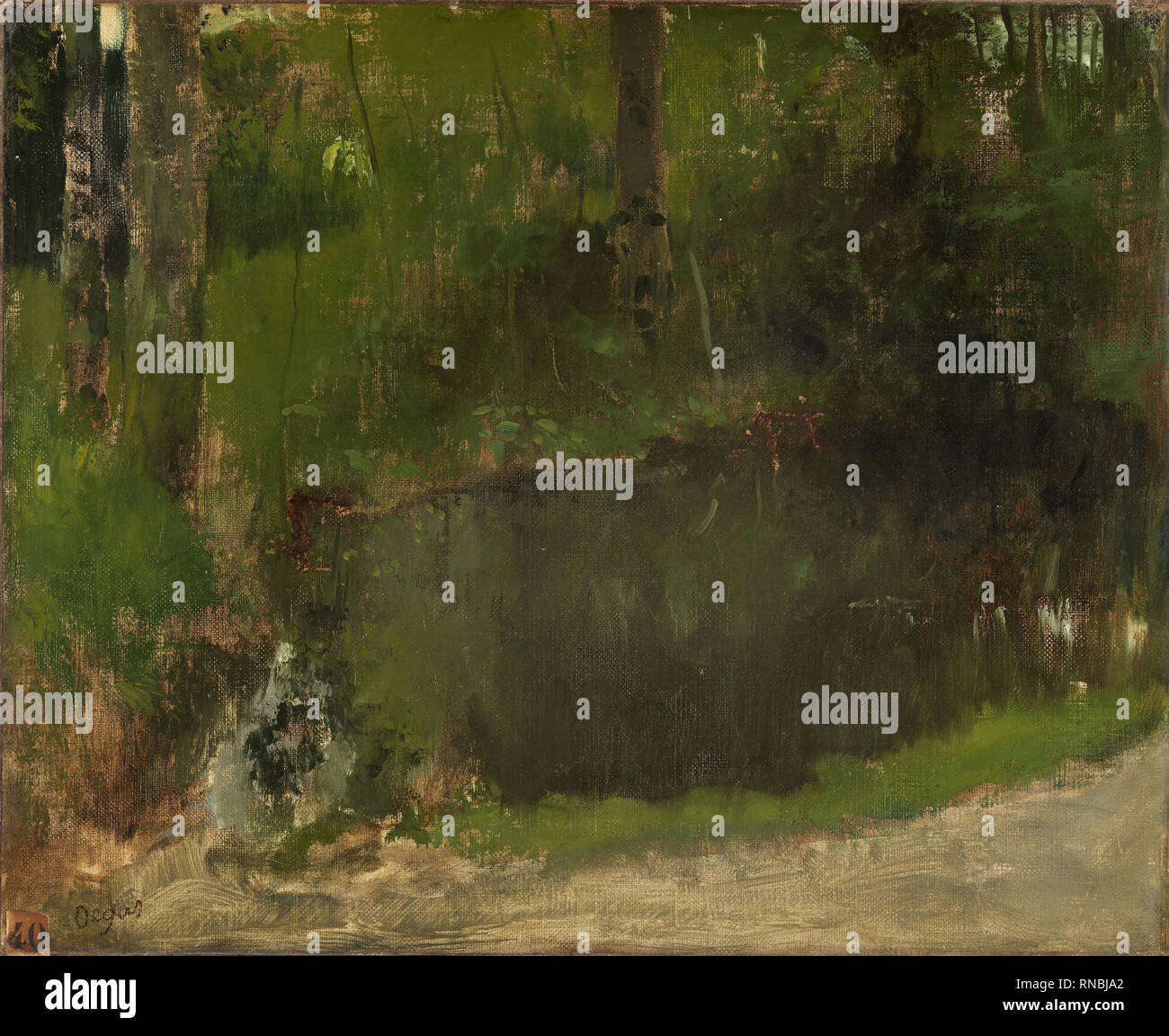 Edgar Degas (Paris, 1834-1917). The Pond in the Forest (ca. 1867 - 1868 ...