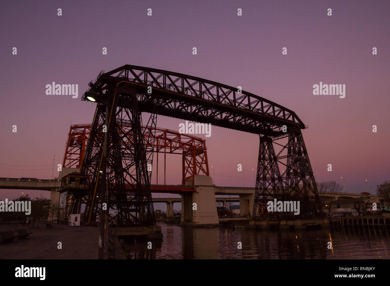 Nicolas Avellaneda Bridge, in La Boca, Buenos Aires, this is a very ...