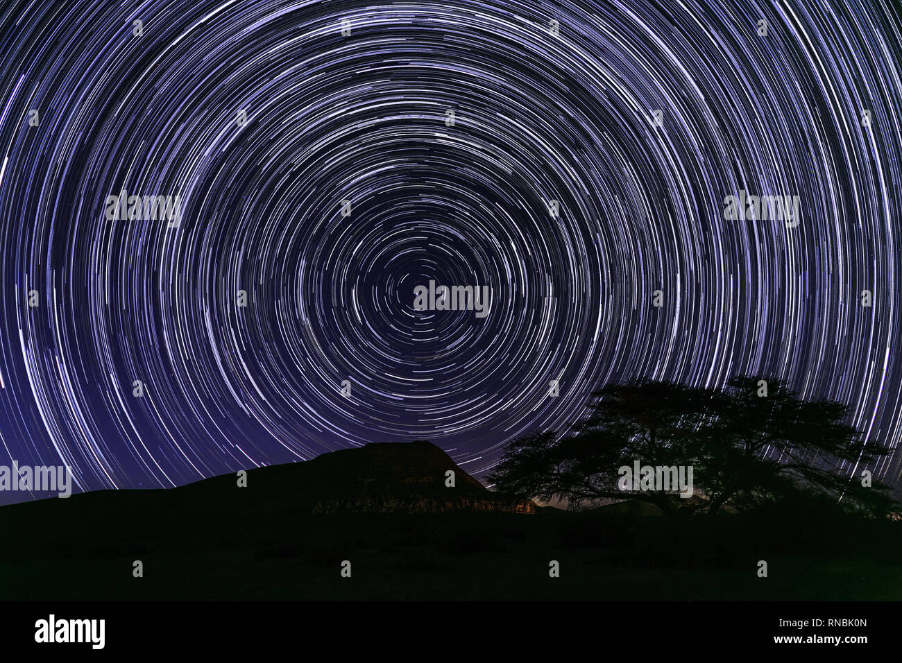 Beautiful star trail image hi-res stock photography and images - Alamy