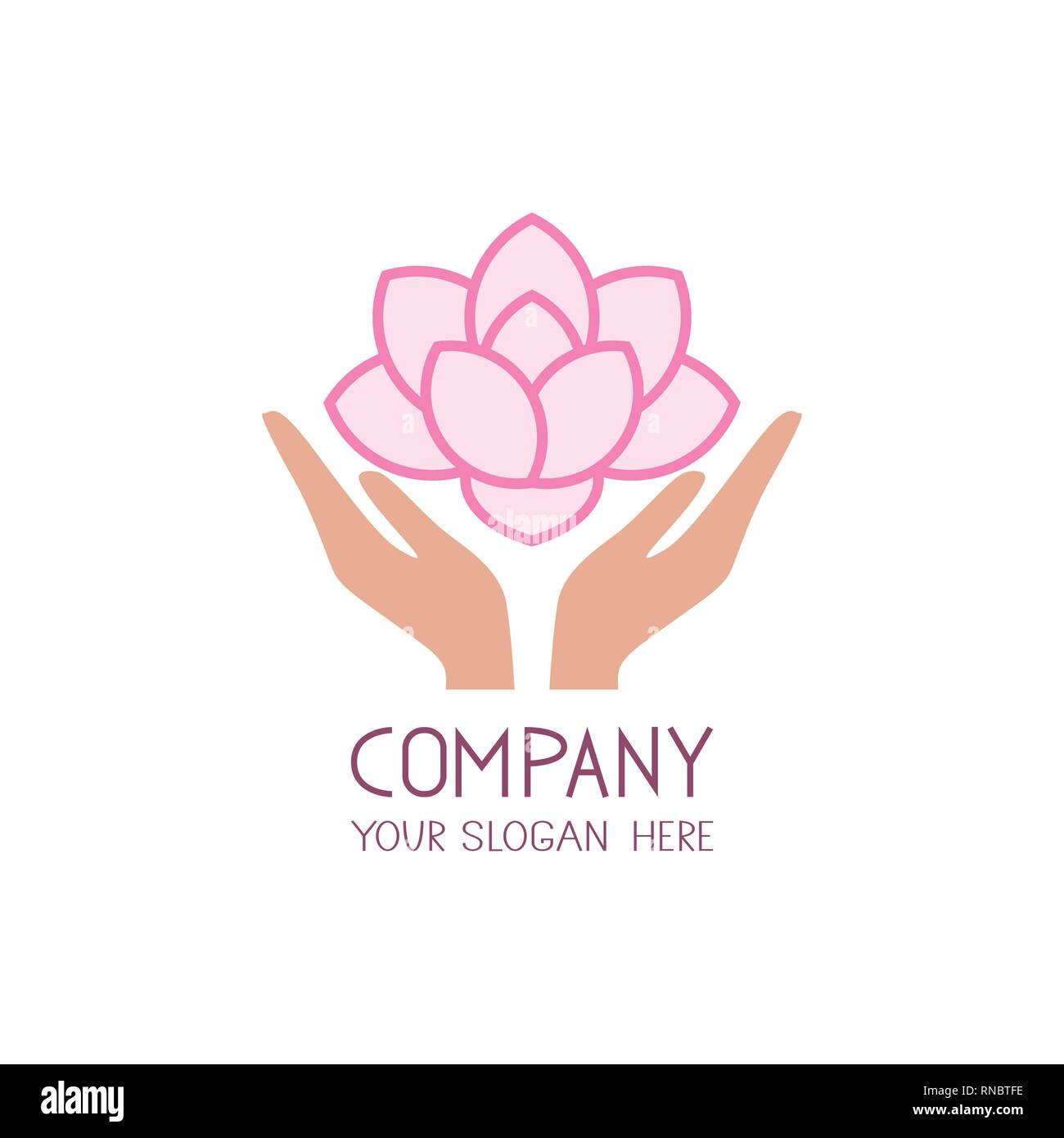 Beauty care logo template. Spa salon icon. Vector eco and bio logo ...
