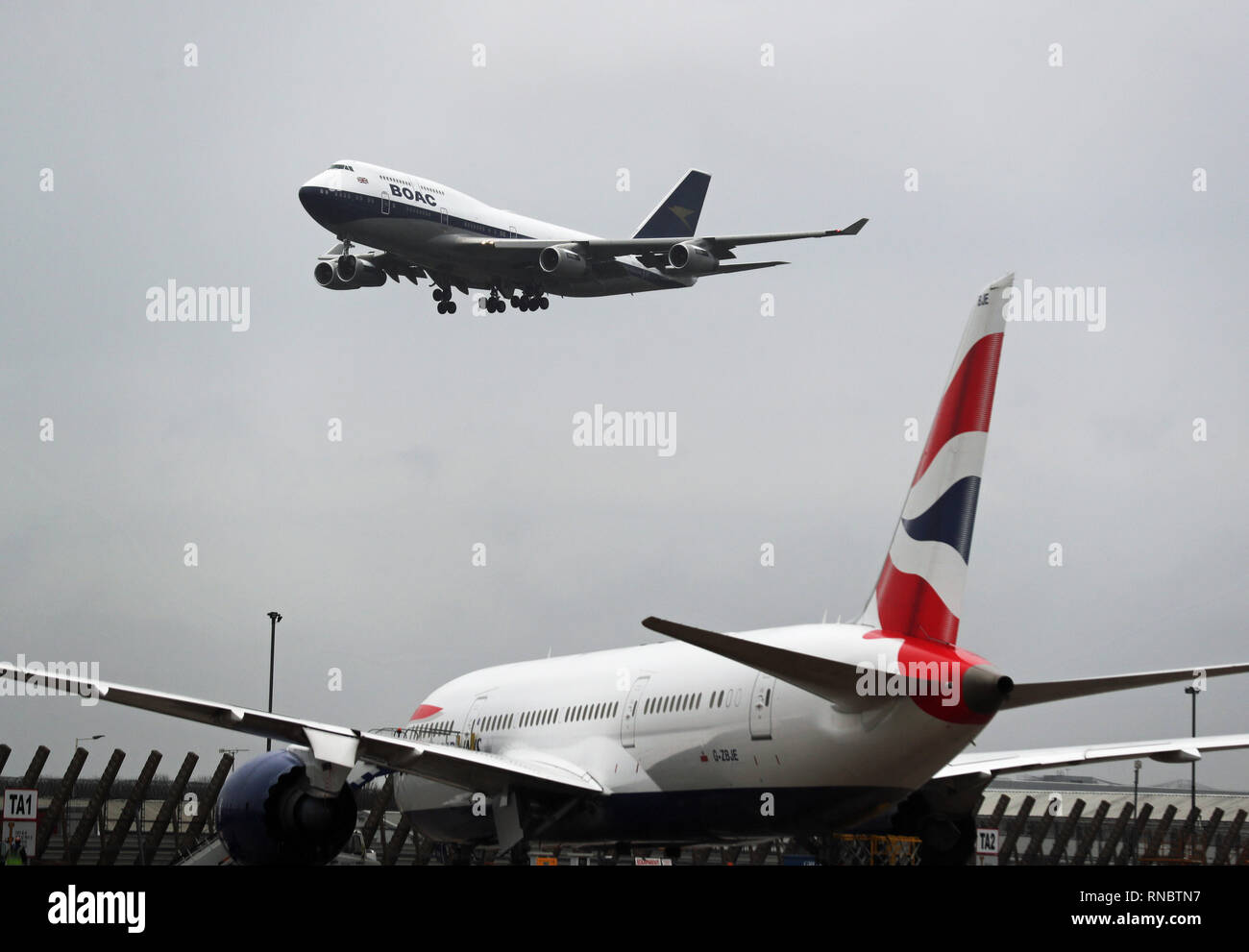 A Boeing 747 in British Overseas Airways Corporation (BOAC) livery ...