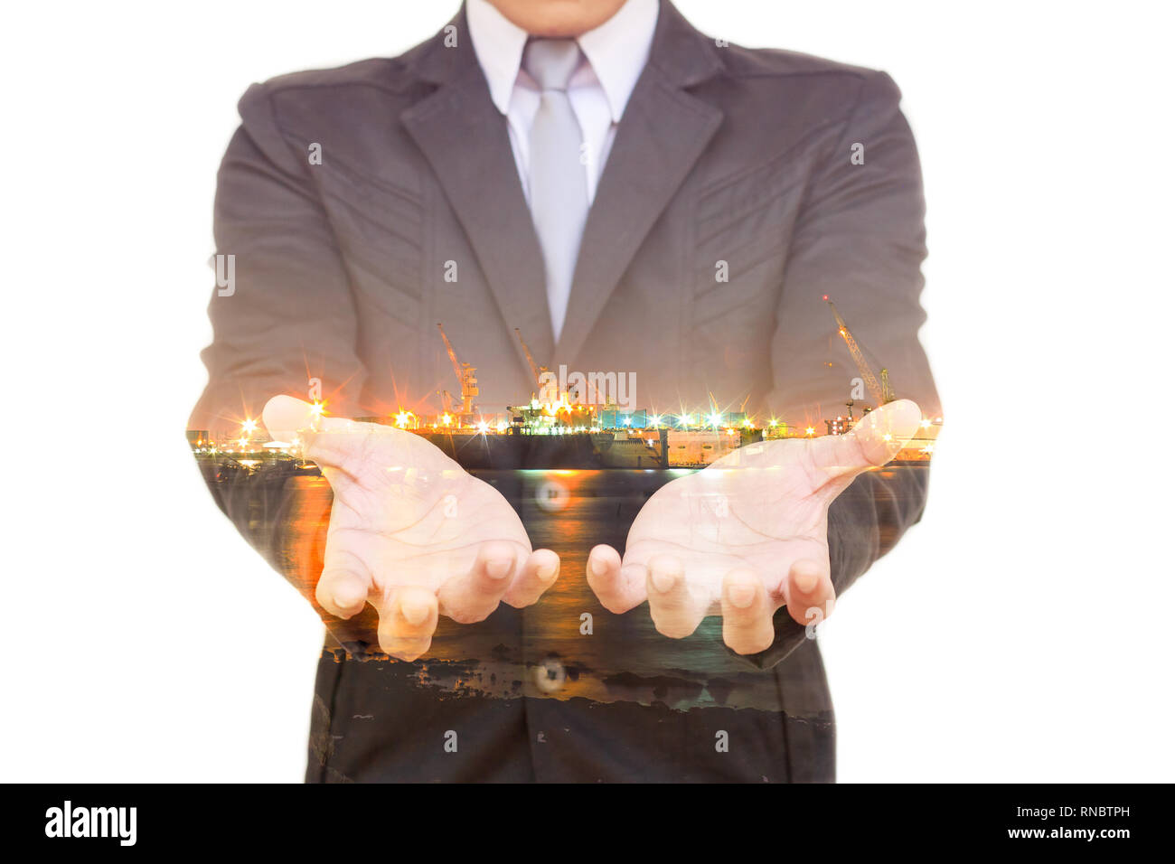 Industry business concept isolated on white background Stock Photo - Alamy