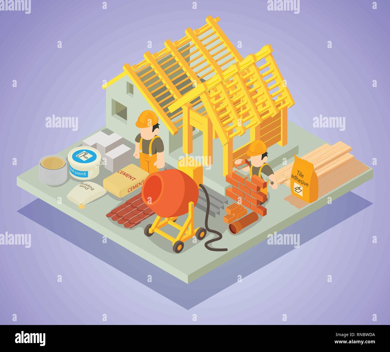 Structural repair concept banner, isometric style Stock Vector Image ...