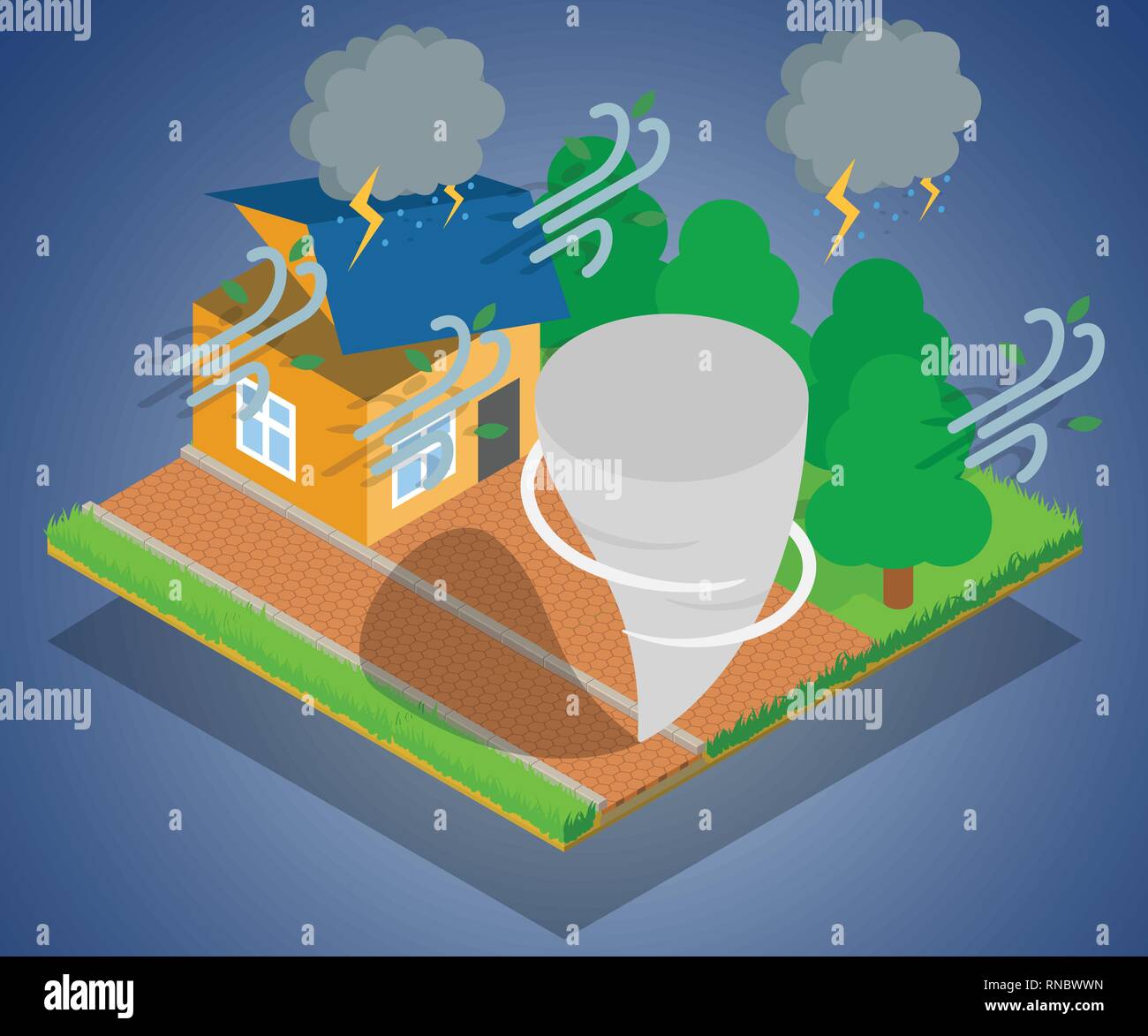 Whirlwind concept banner, isometric style Stock Vector Image & Art - Alamy