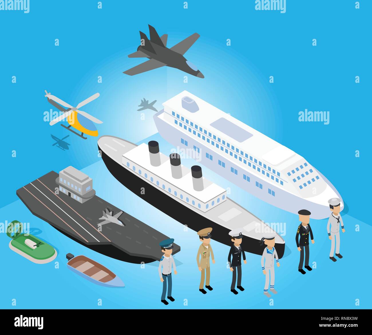 Navy concept banner, isometric style Stock Vector Image & Art - Alamy