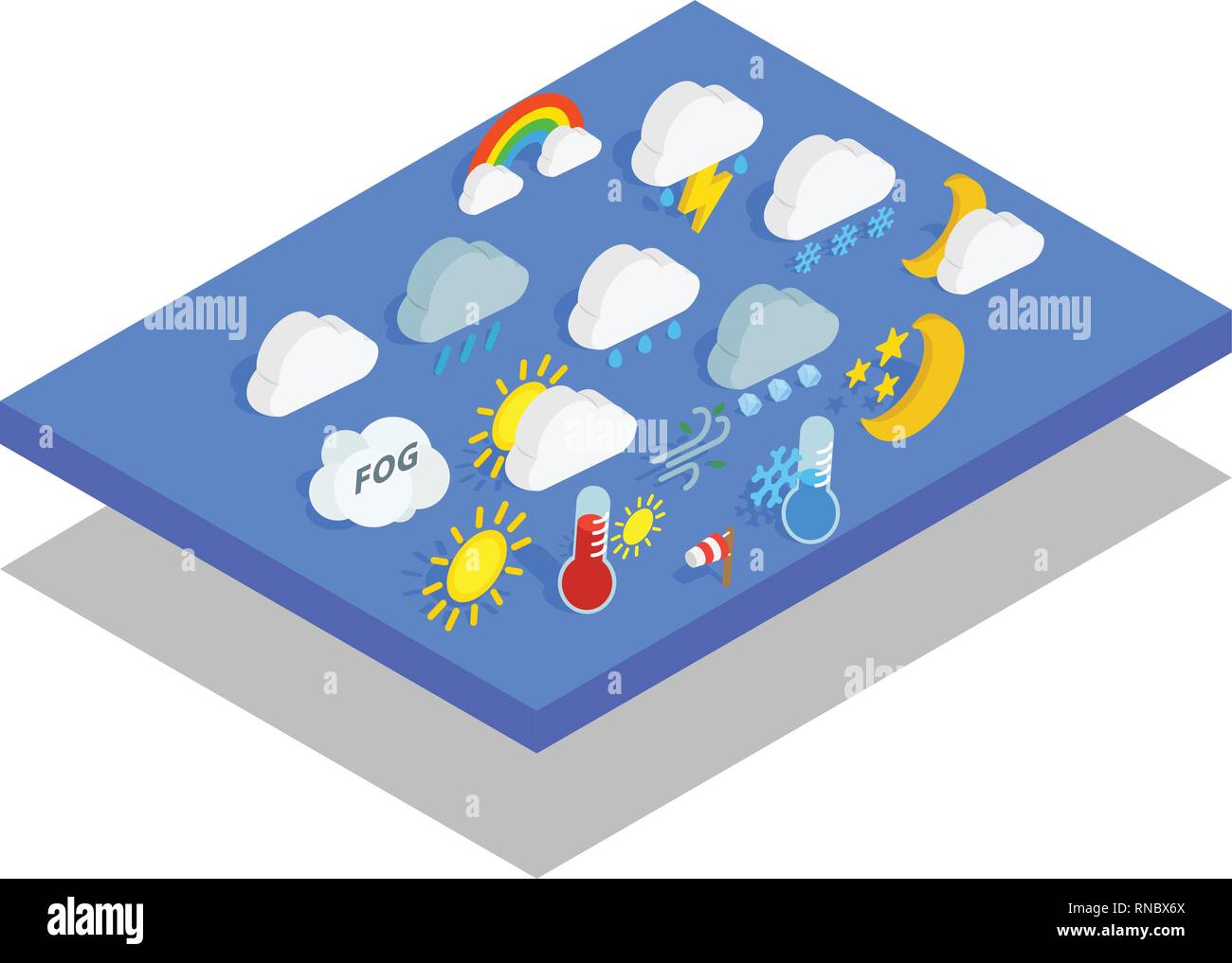 Weather concept banner, isometric style Stock Vector Image & Art - Alamy