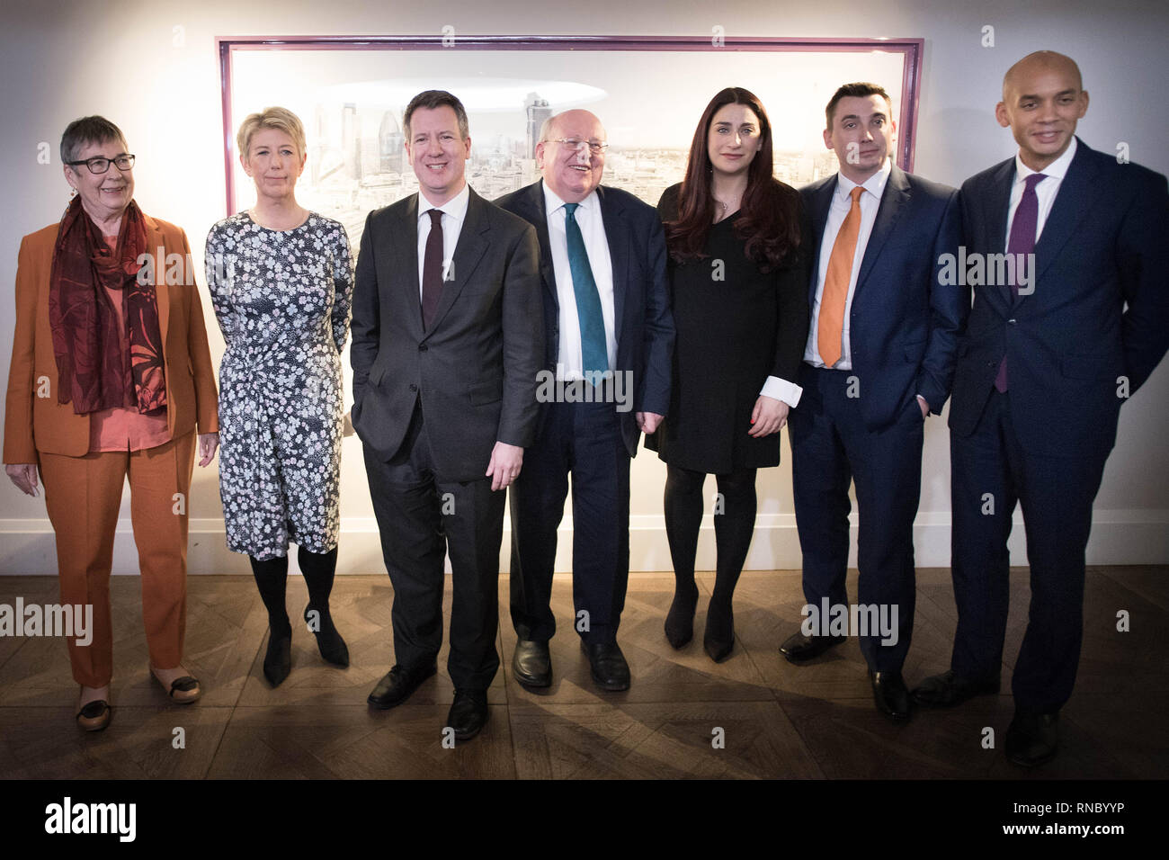 Labour mps left to right chris leslie ann coffey hi-res stock ...