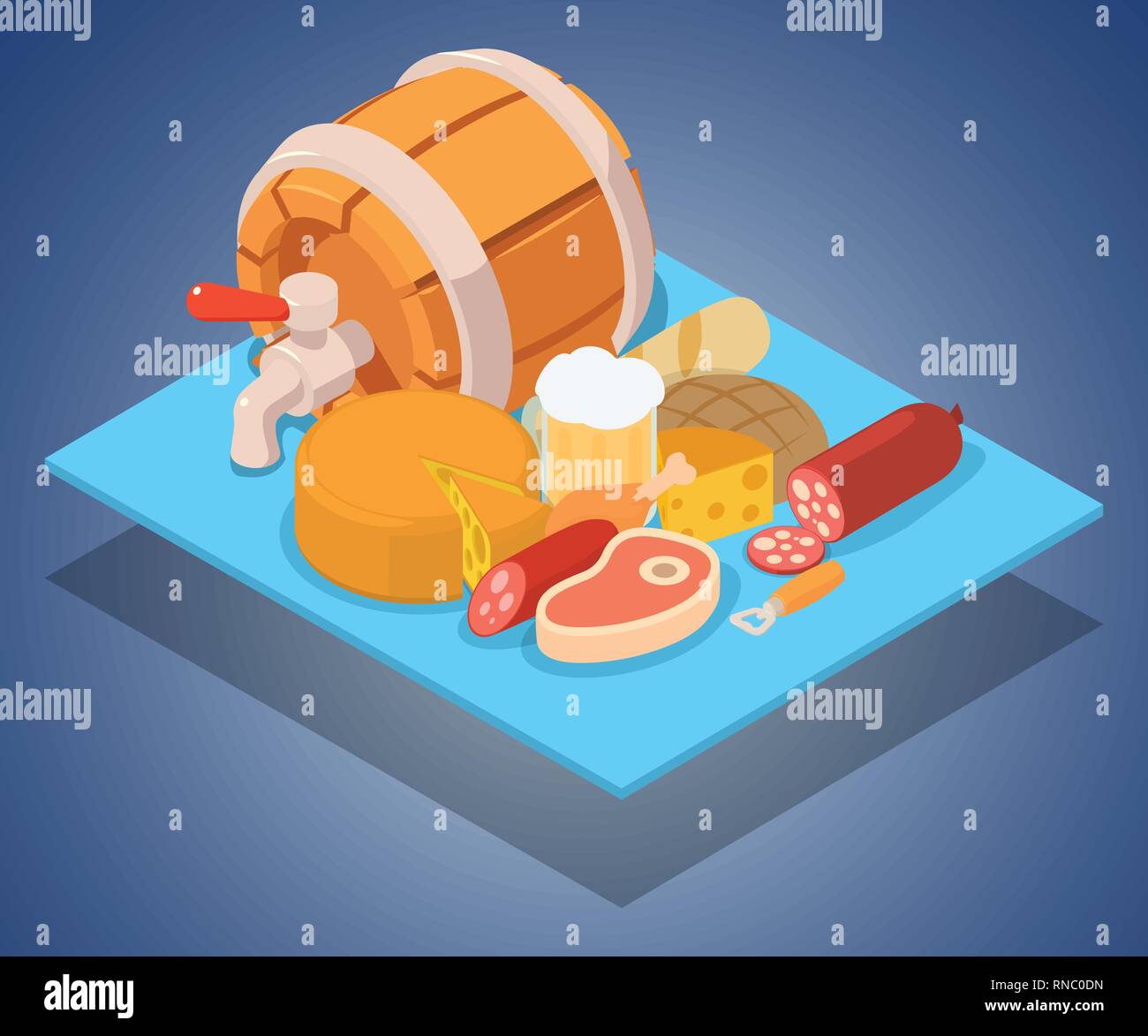 Beer BBK concept banner, isometric style Stock Vector Image & Art - Alamy