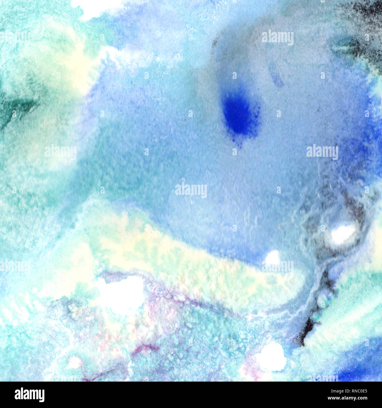 Abstract watercolor paper splash shapes isolated drawing. Illustration ...