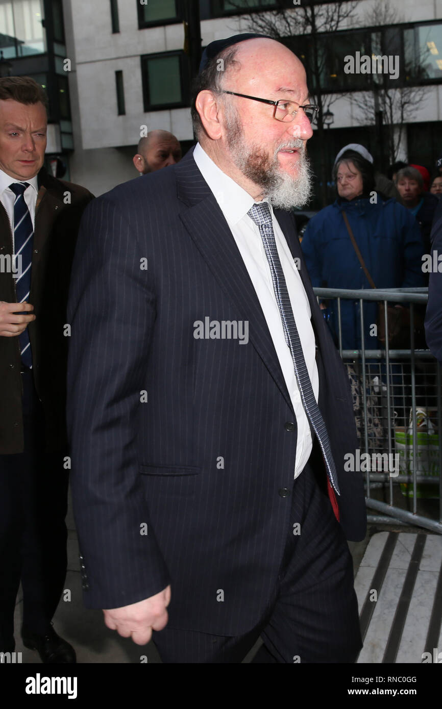 Chief Rabbi Ephraim Mirvis seen leaving Wogan House in London where he ...