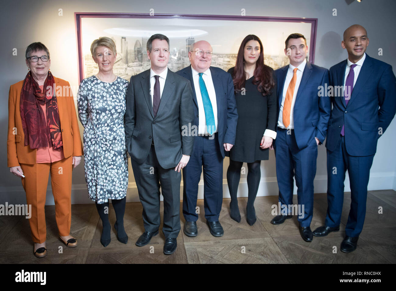 Labour mps left to right chris leslie ann coffey hi-res stock ...