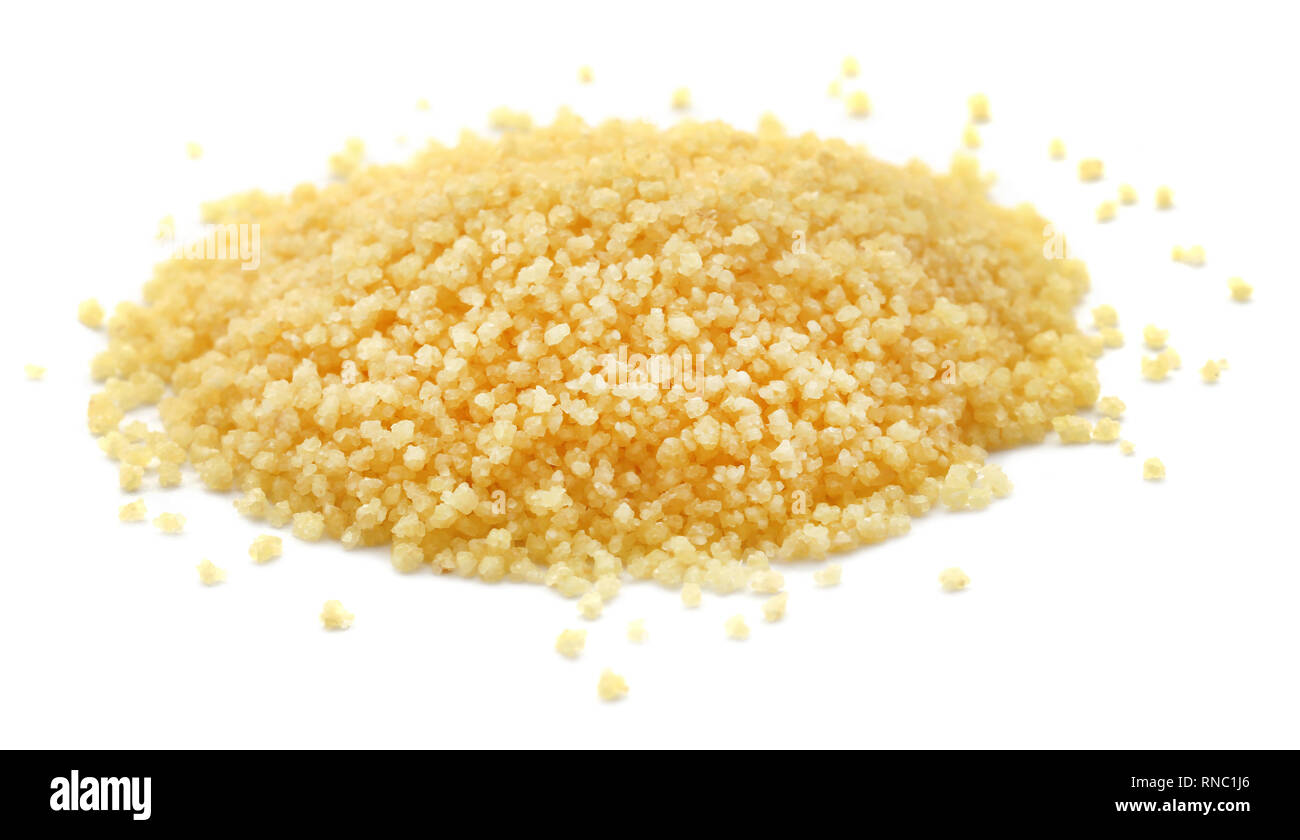 Couscous a North African cuisine over white background Stock Photo - Alamy