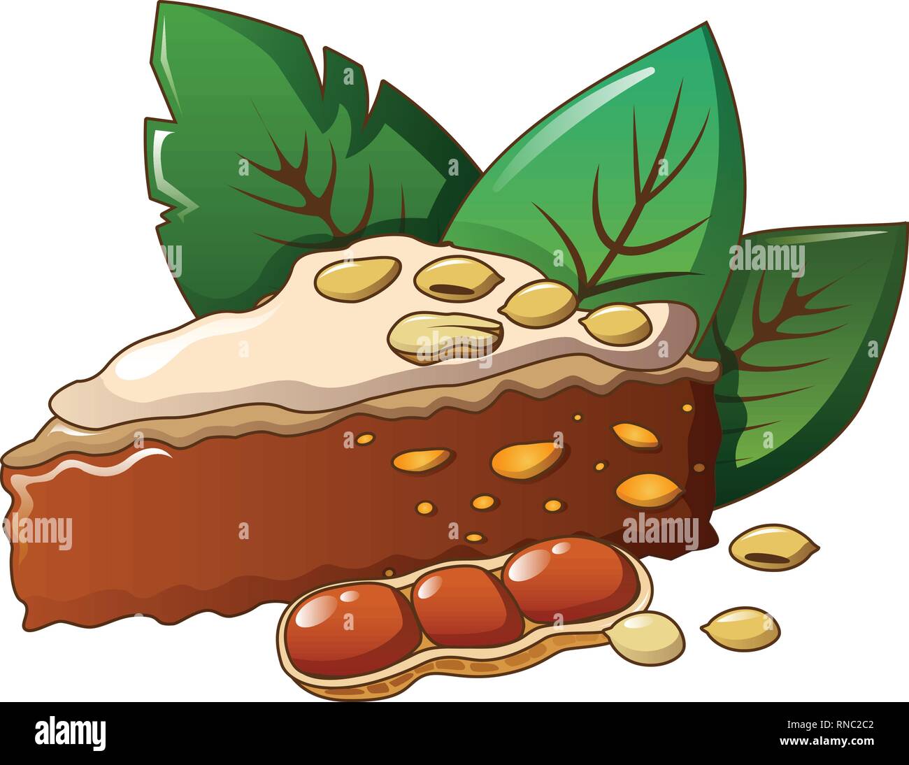 Sweet custard caramel pie Stock Vector Images - Alamy