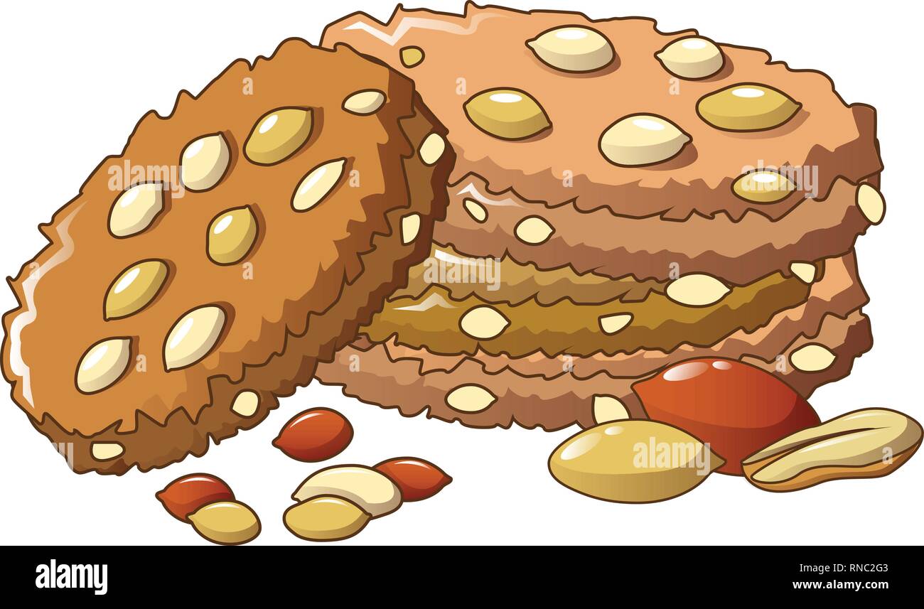 Peanut cookie icon, cartoon style Stock Vector Image & Art - Alamy