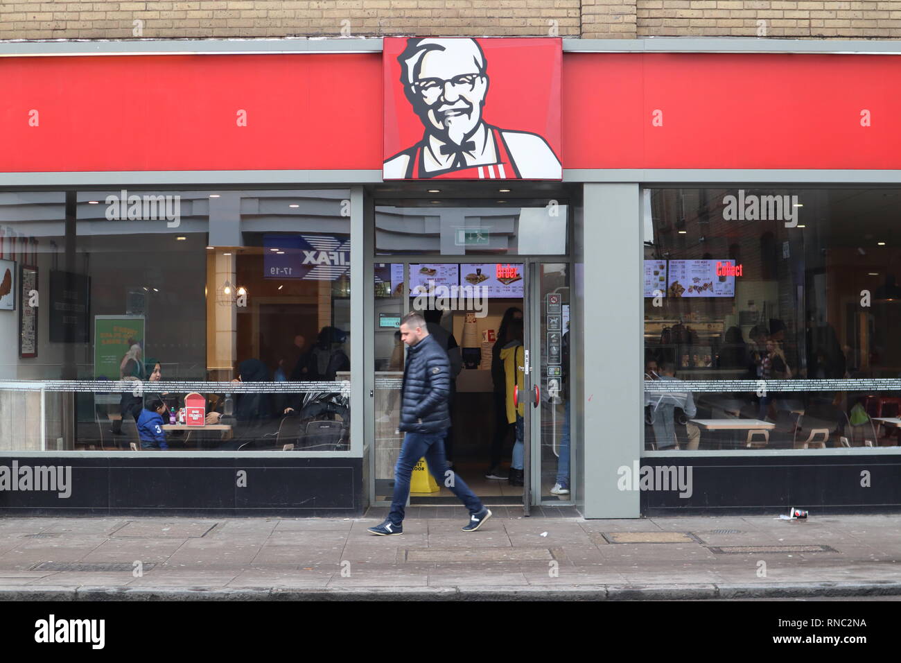 Kentucky Fried Chicken shop front Holloway London Stock Photo - Alamy