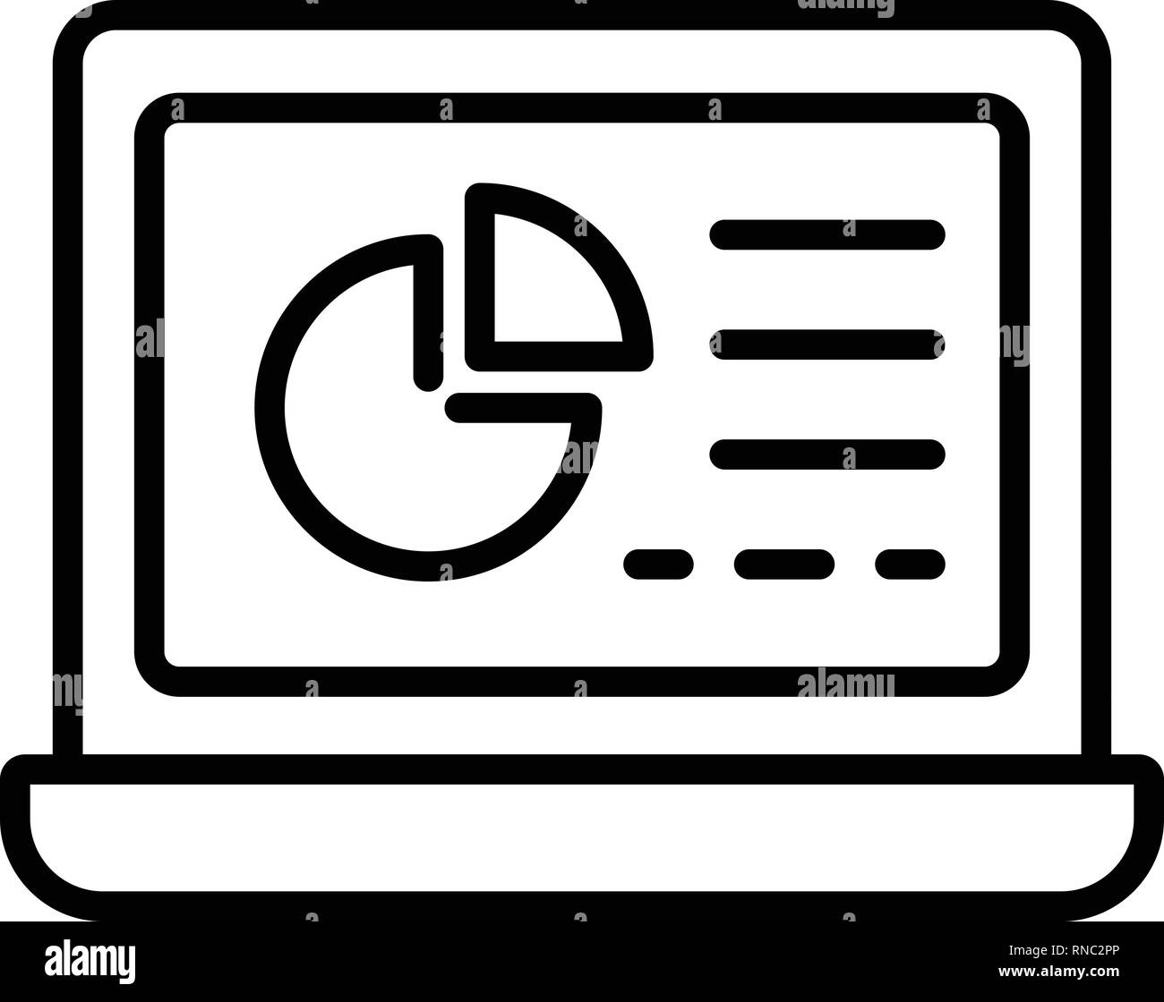 Computer finance report icon, outline style Stock Vector Image & Art ...