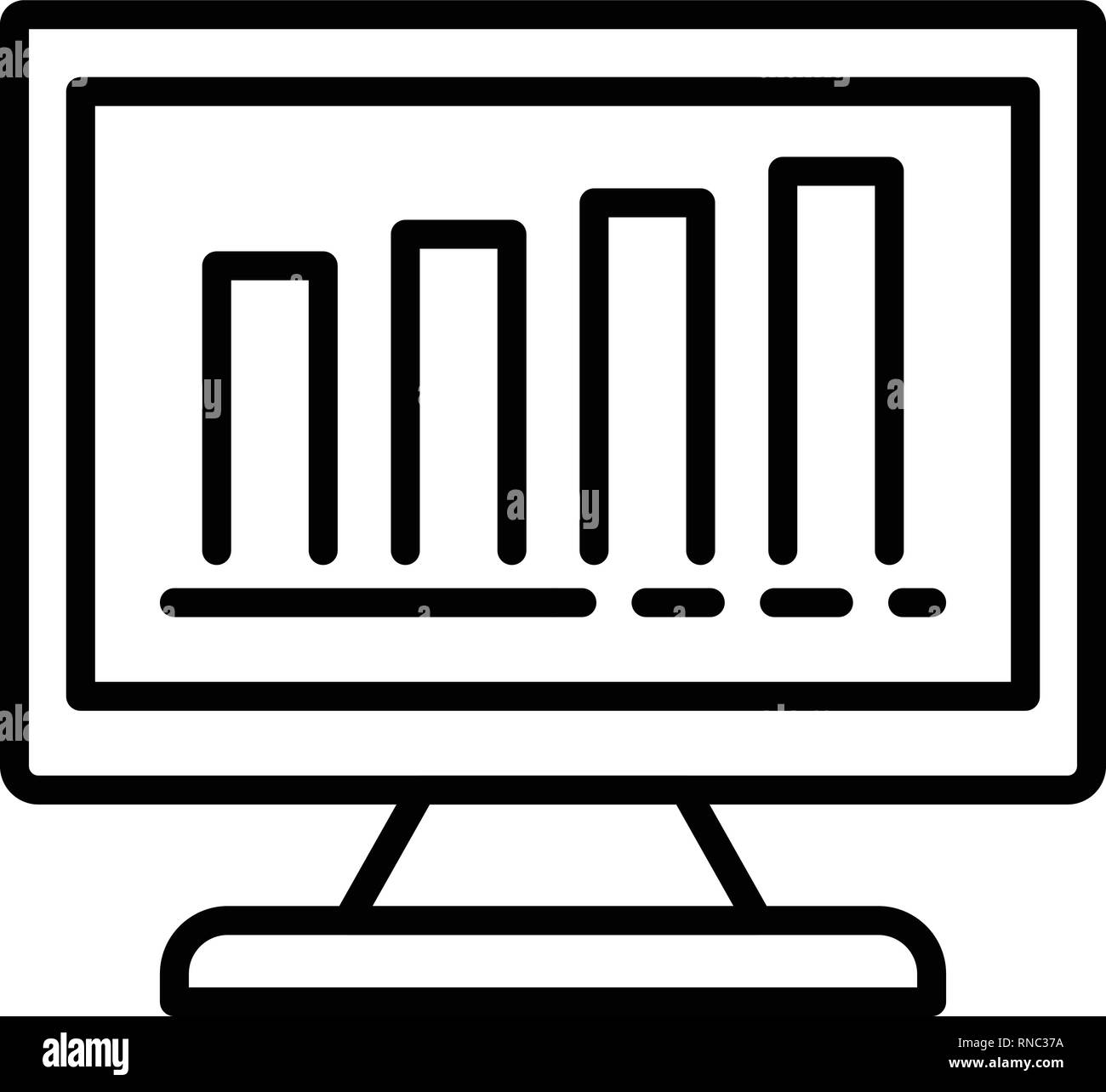 Data center monitor graph stock market Stock Vector Images - Alamy