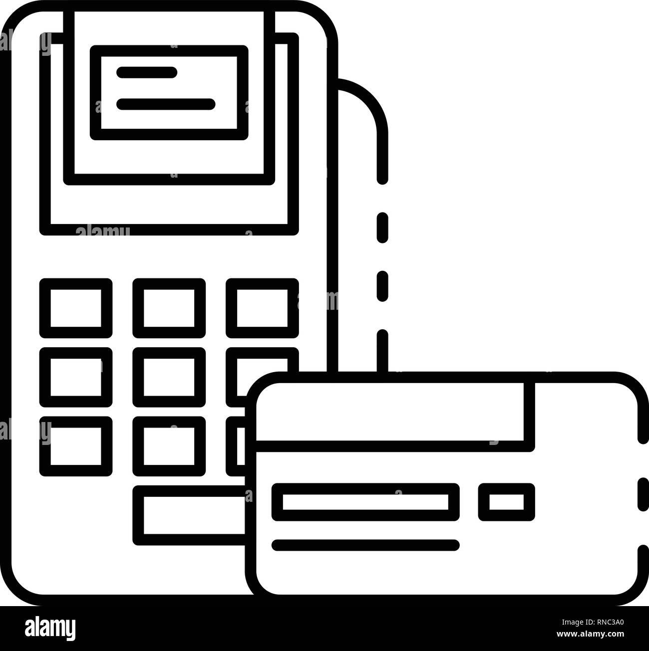 Payment terminal icon, outline style Stock Vector Image & Art - Alamy