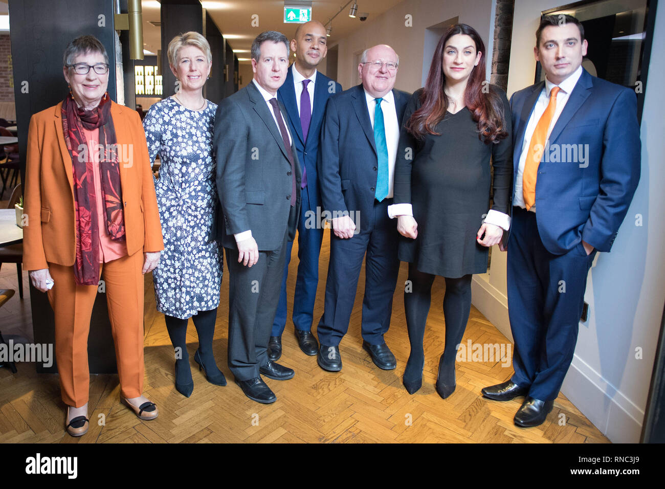 Labour mps left to right chris leslie ann coffey hi-res stock ...