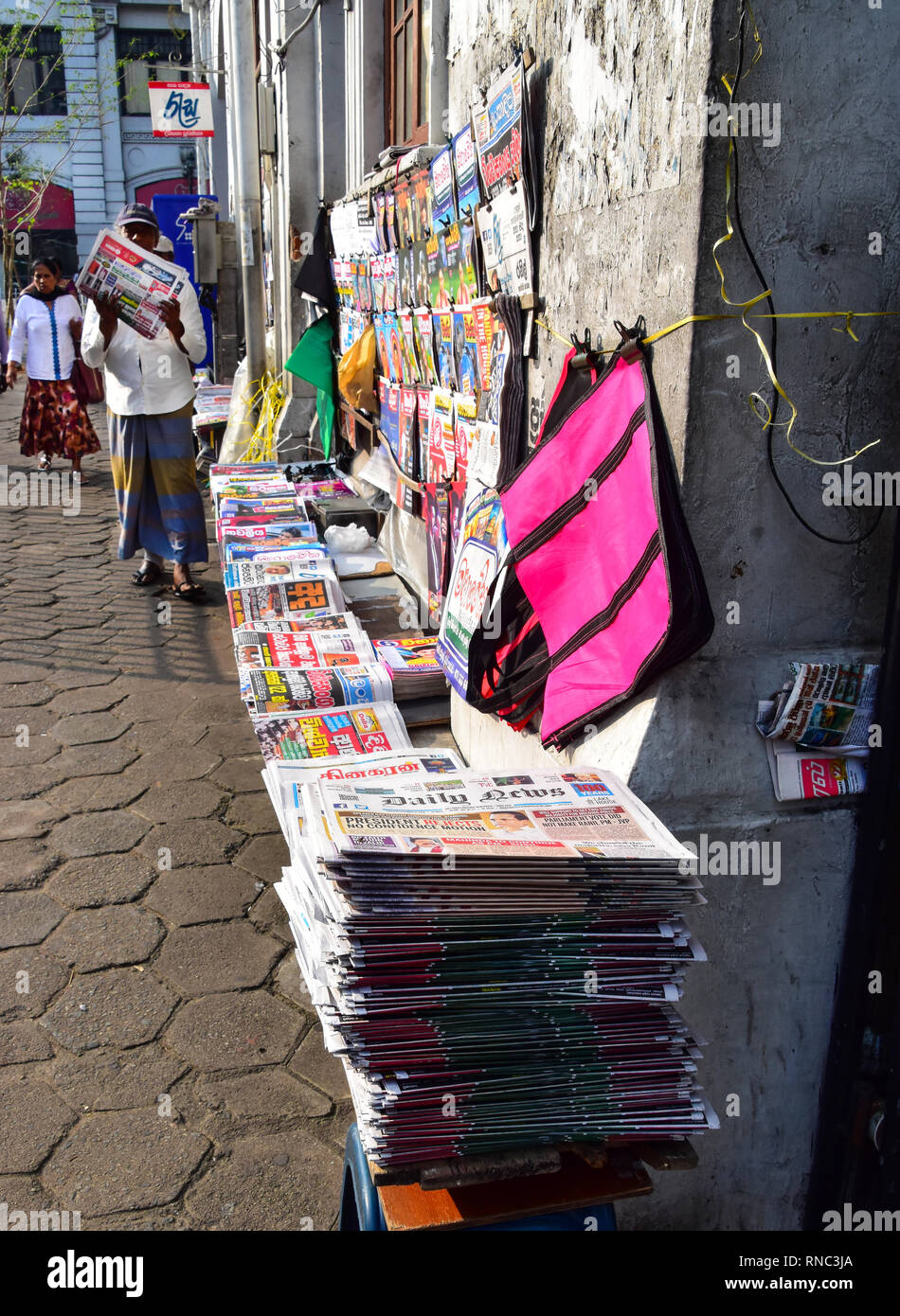 Newspaper Stall, Kandy, Sri lanka Stock Photo - Alamy