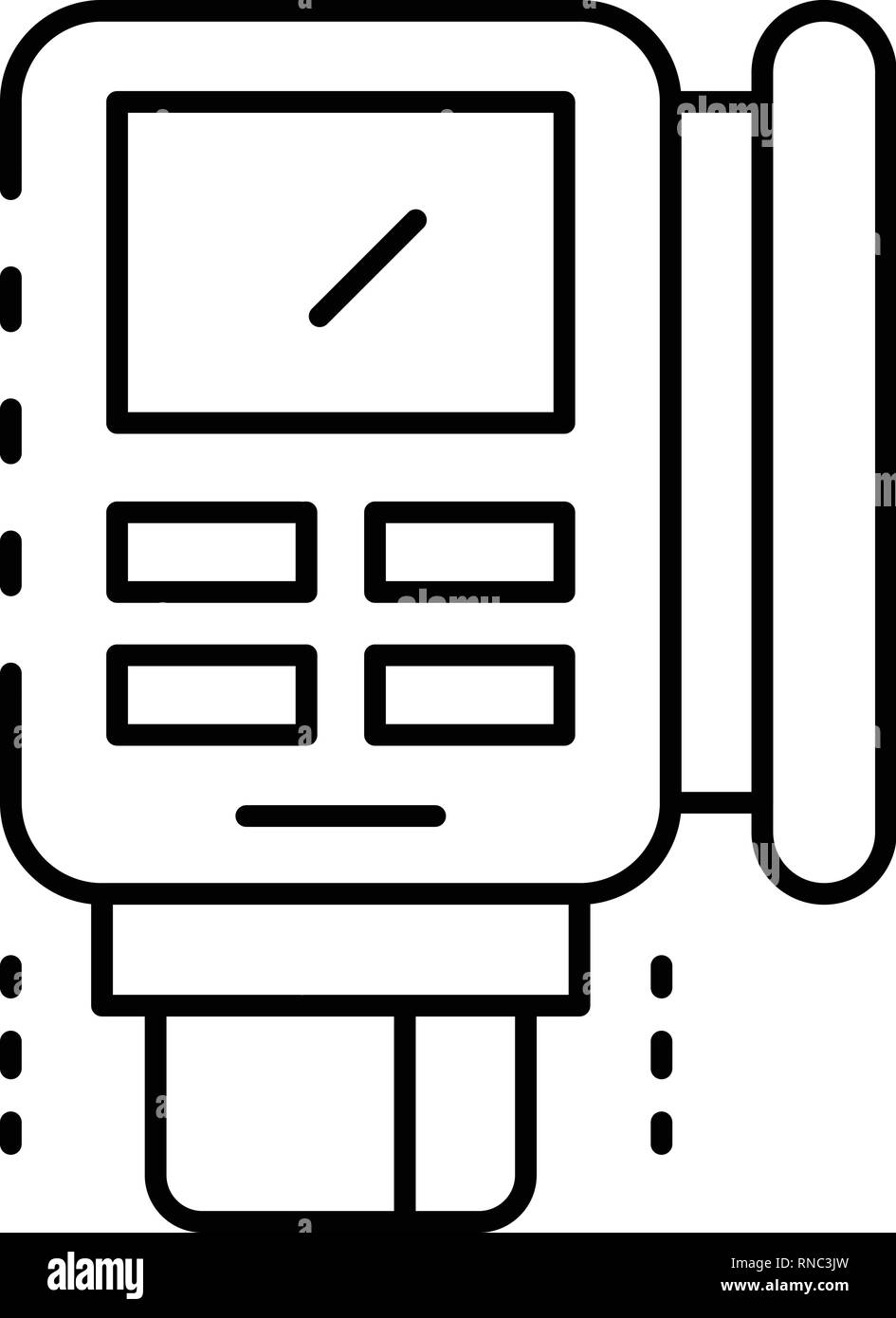 Invoice pos terminal icon, outline style Stock Vector Image & Art - Alamy