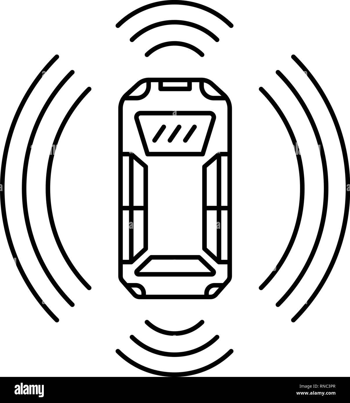 Intelligent car icon, outline style Stock Vector Image & Art - Alamy