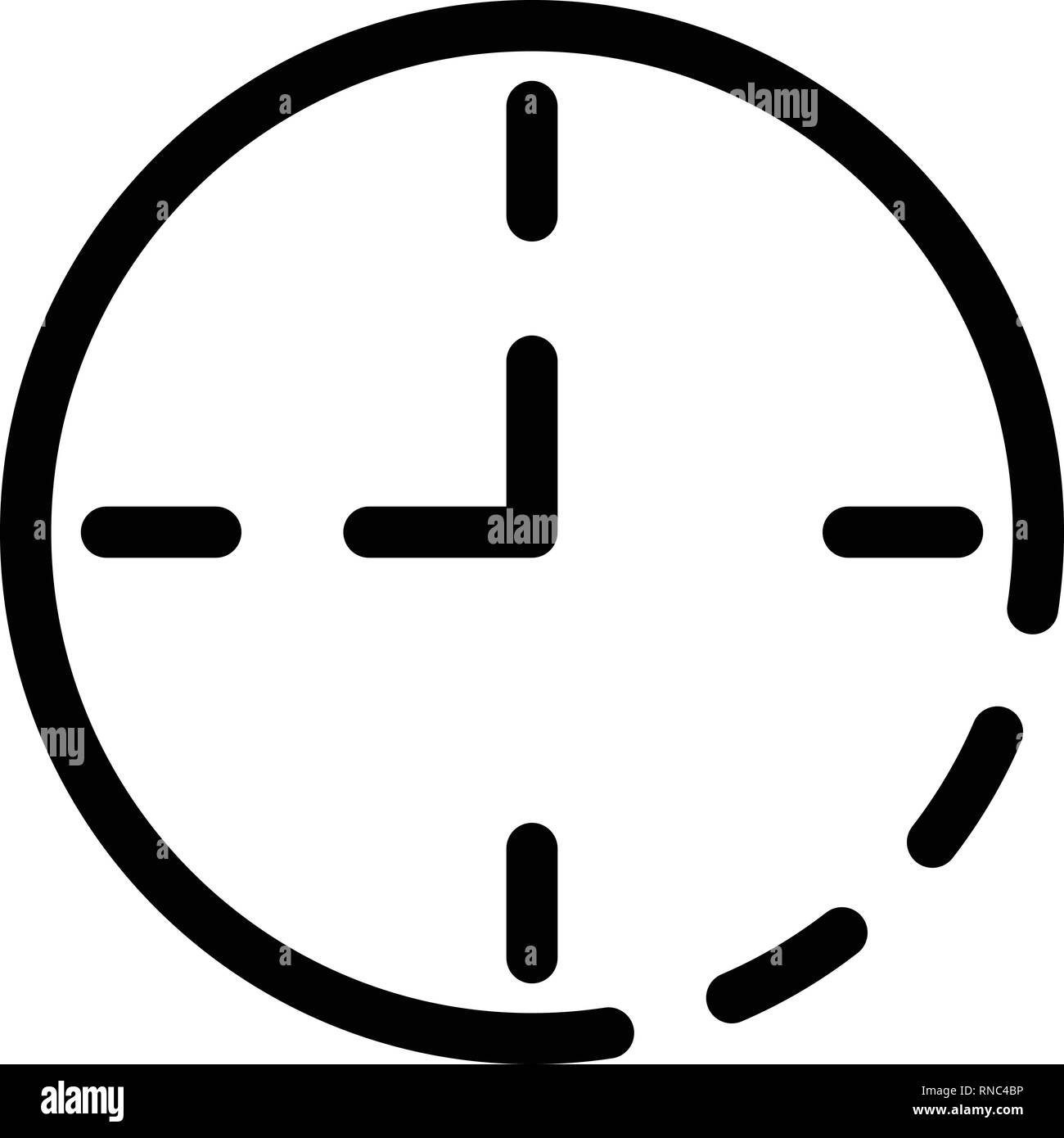 Wall clock icon, outline style Stock Vector Image & Art - Alamy