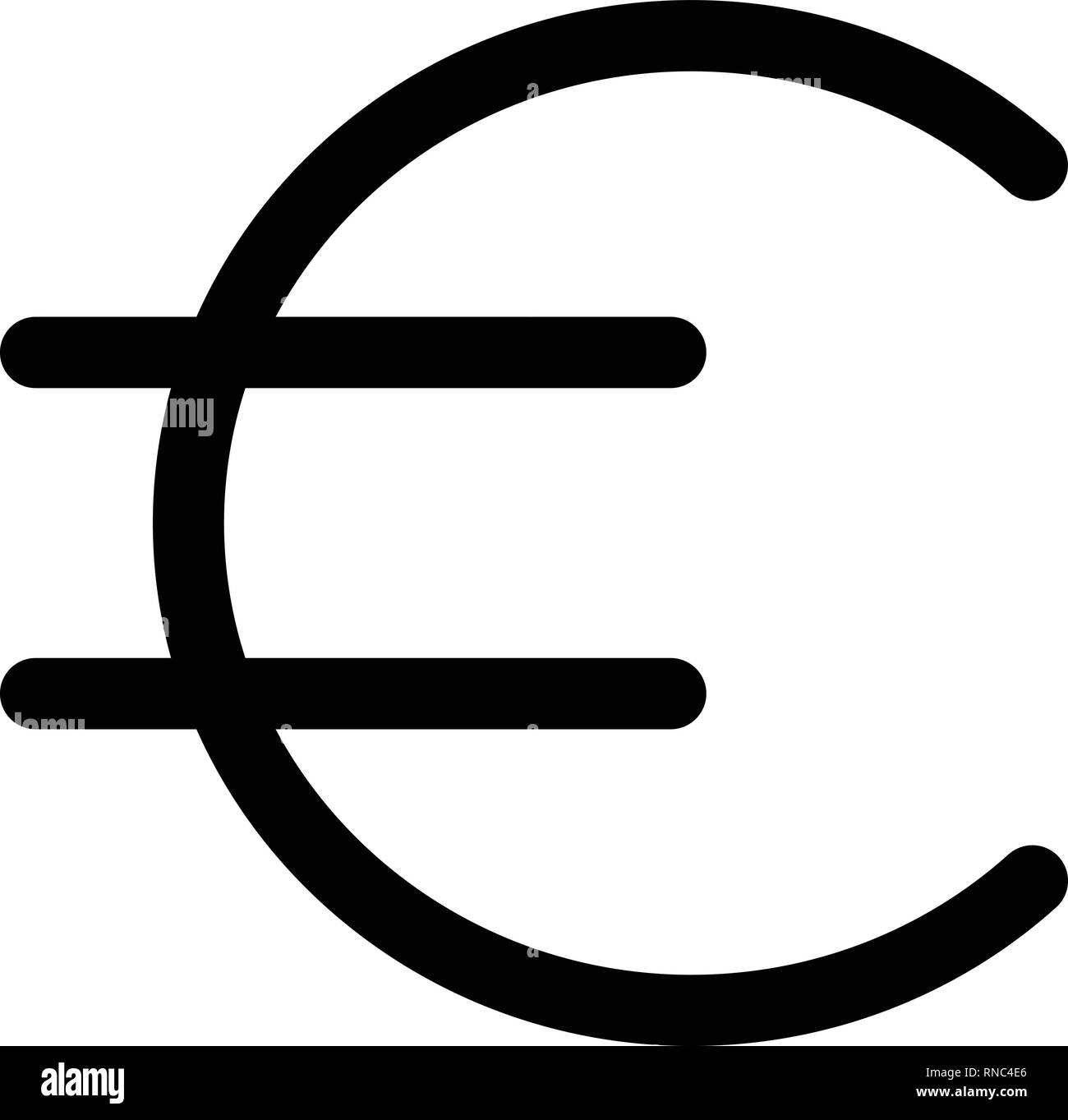 Euro sign icon, outline style Stock Vector Image & Art - Alamy
