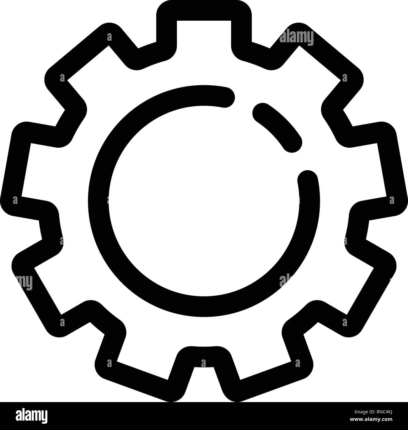Cog wheel icon, outline style Stock Vector Image & Art - Alamy