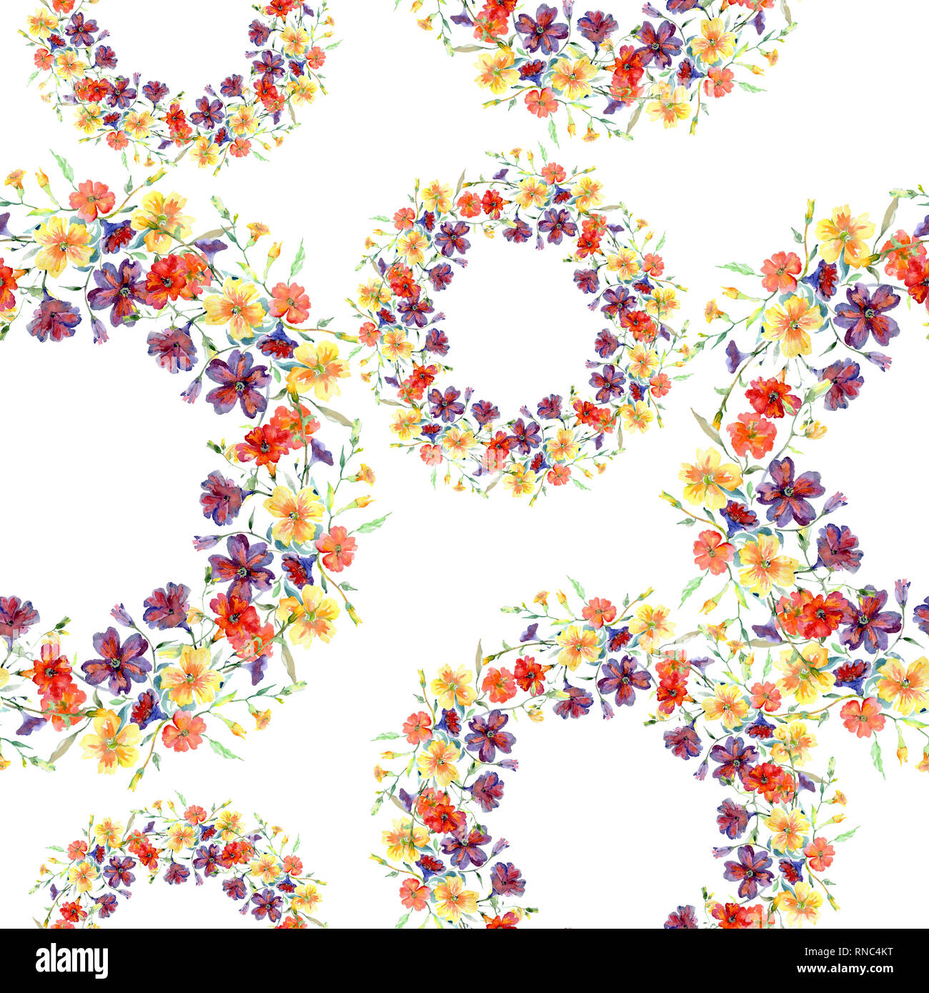 Bouquet red and yellow floral botanical flowers. Watercolor background ...